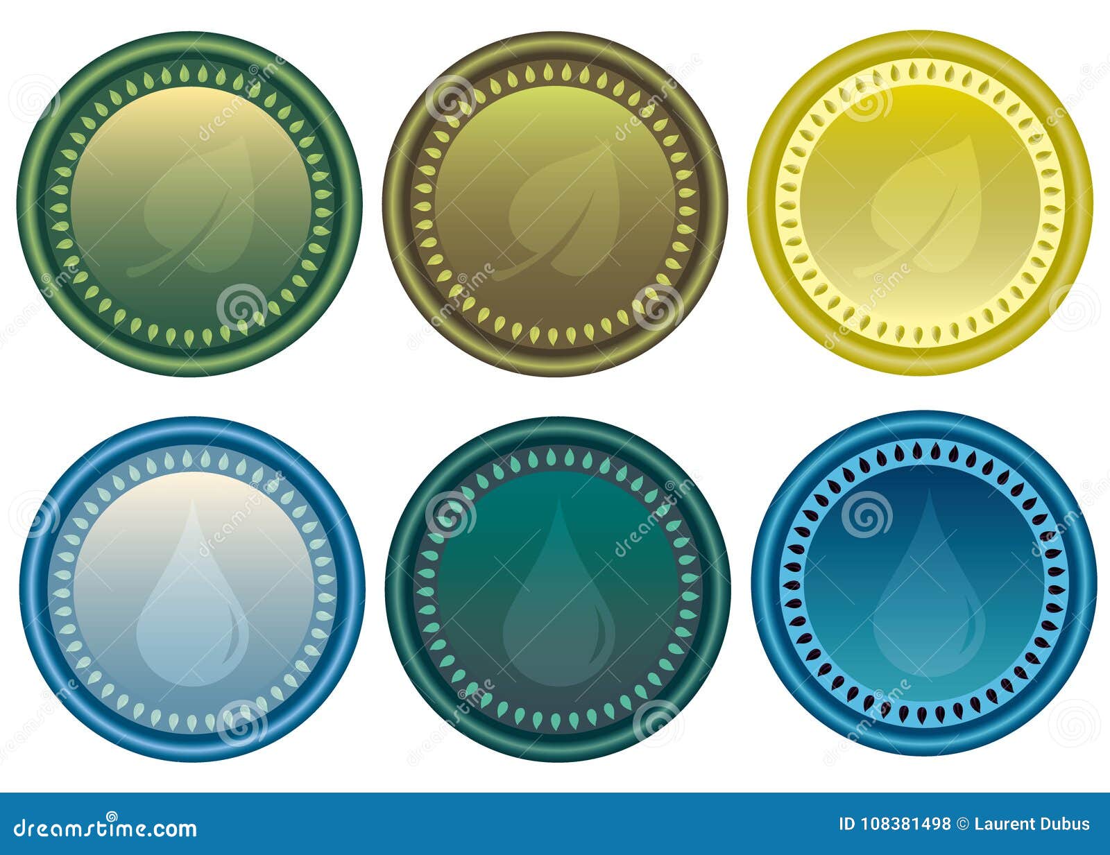 Label Leaf or Drop of Water, for Natural Concept Ecology Stock Vector ...