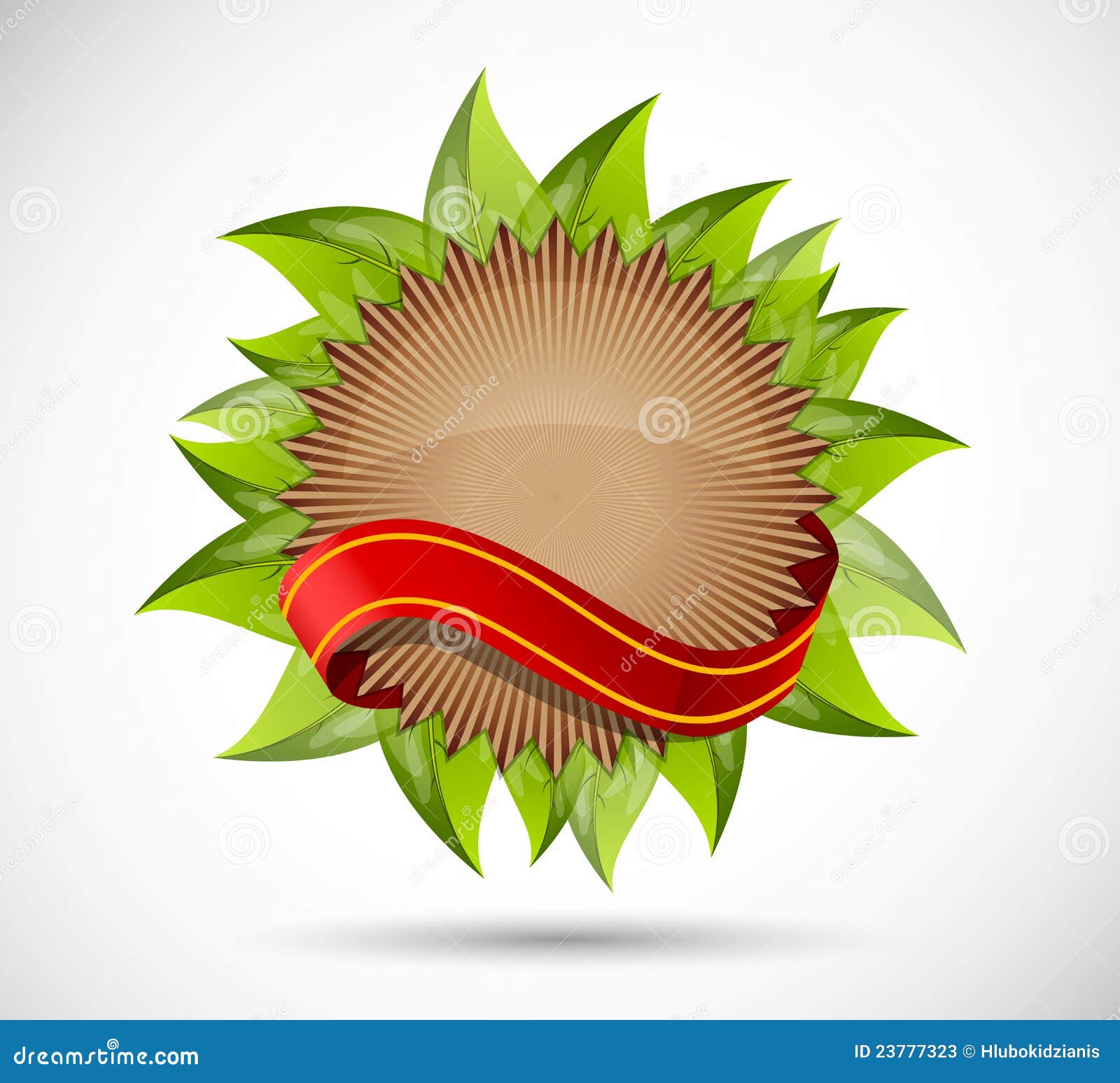 Label with leaves stock vector. Illustration of background - 23777323