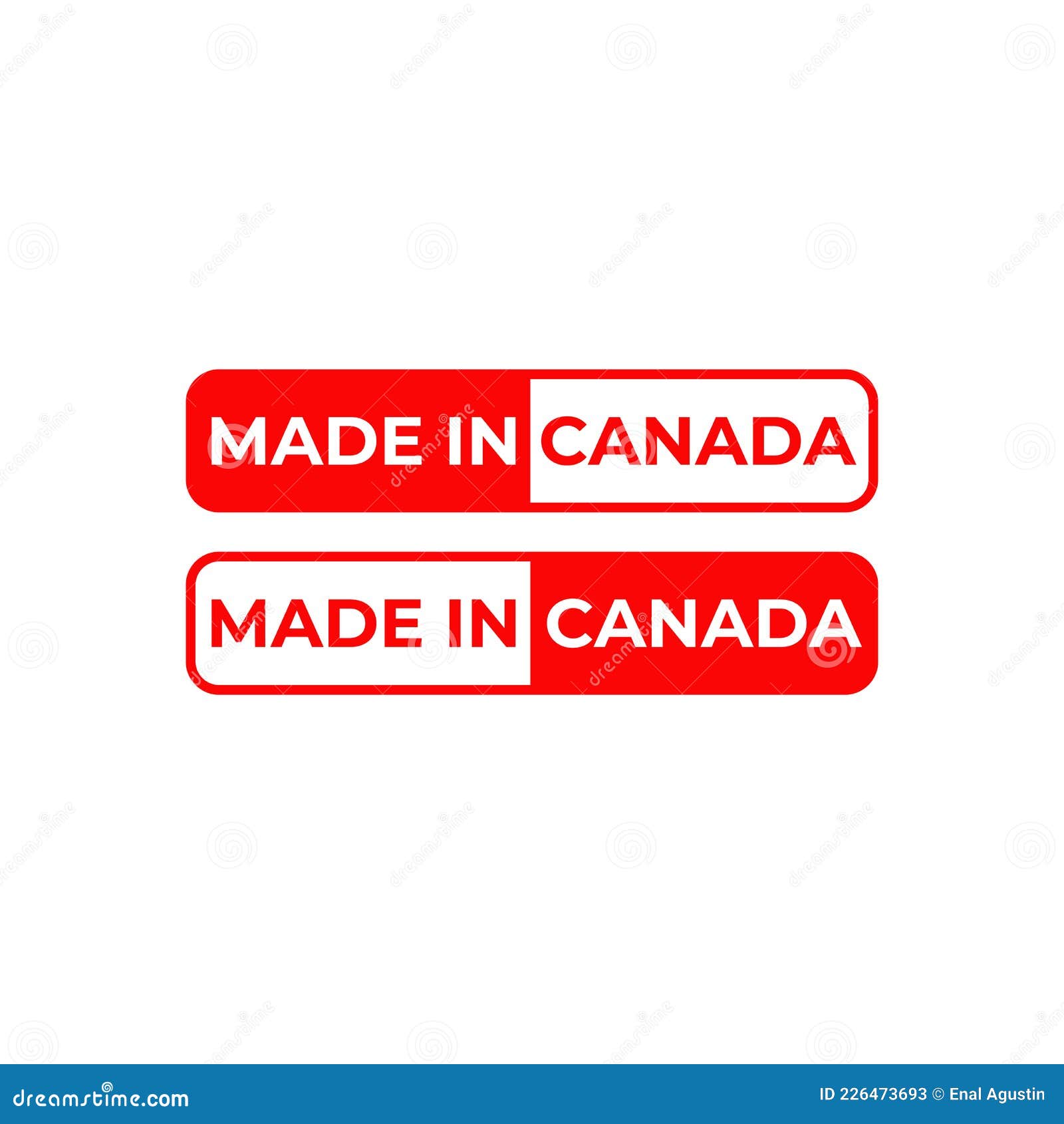 Label Made in Canada Logo Design Template Stock Vector - Illustration ...