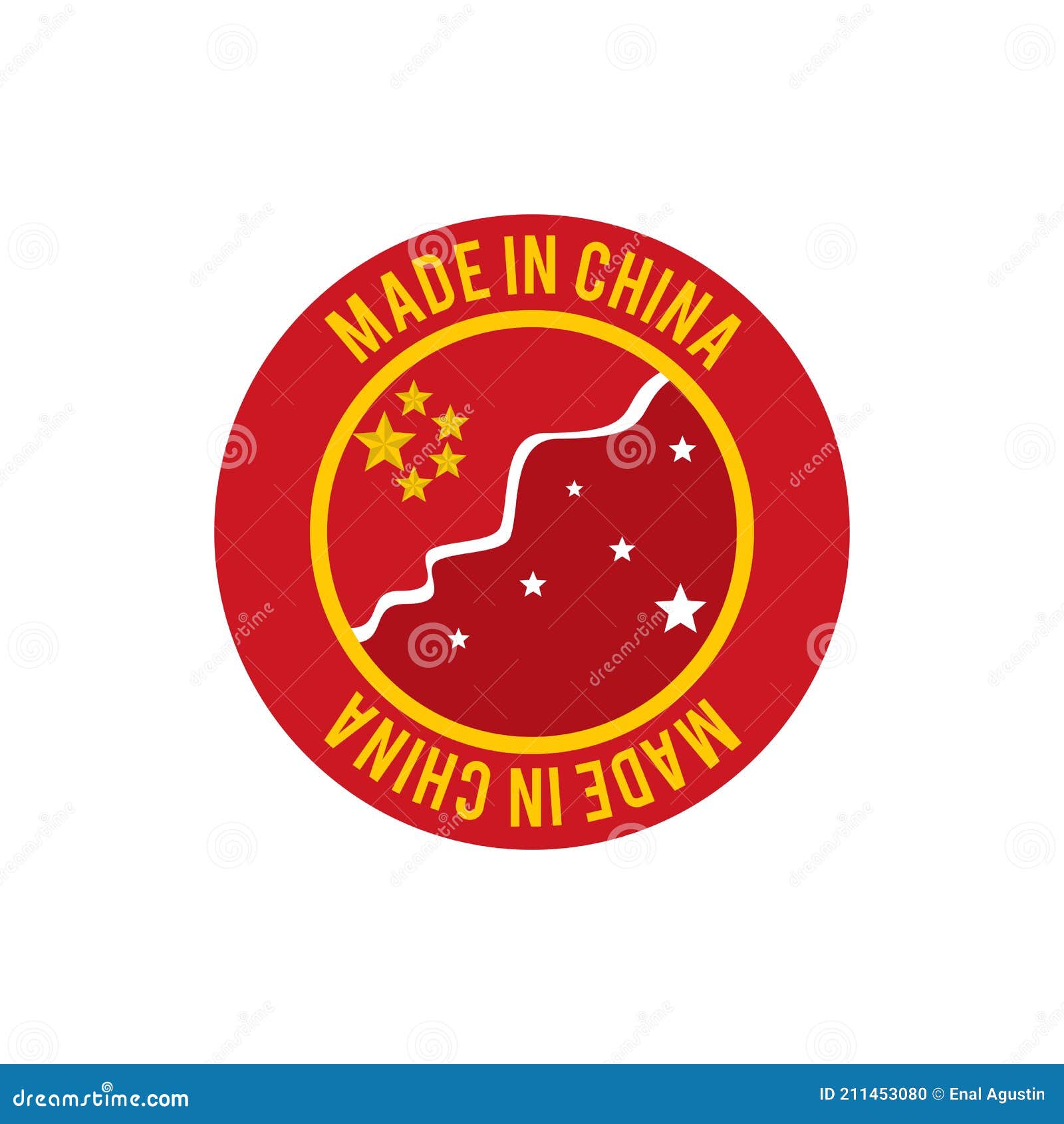 Label of Made in China Product Logo Design Stock Vector - Illustration ...