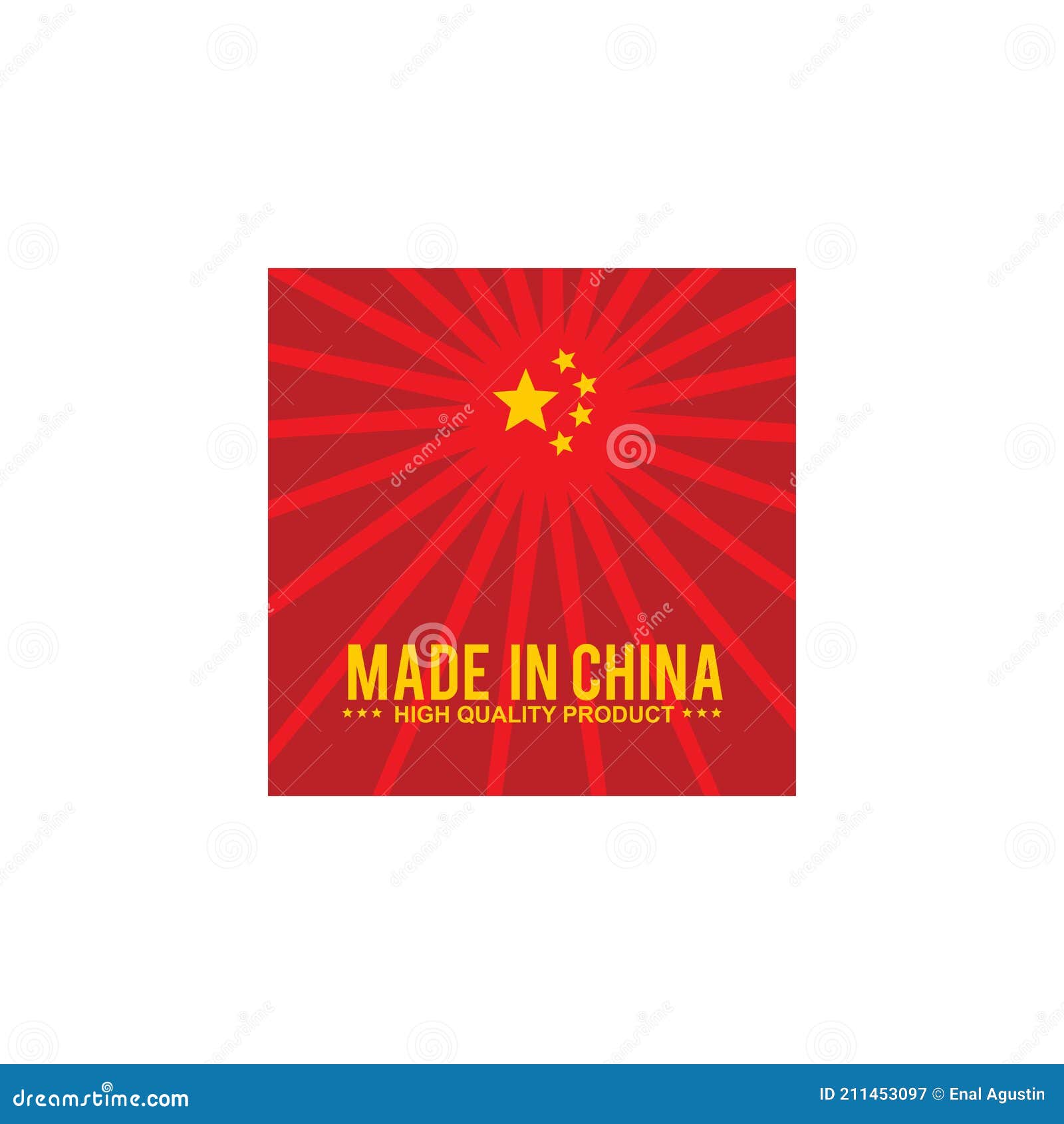 Label of Made in China Product Logo Design Stock Vector - Illustration ...