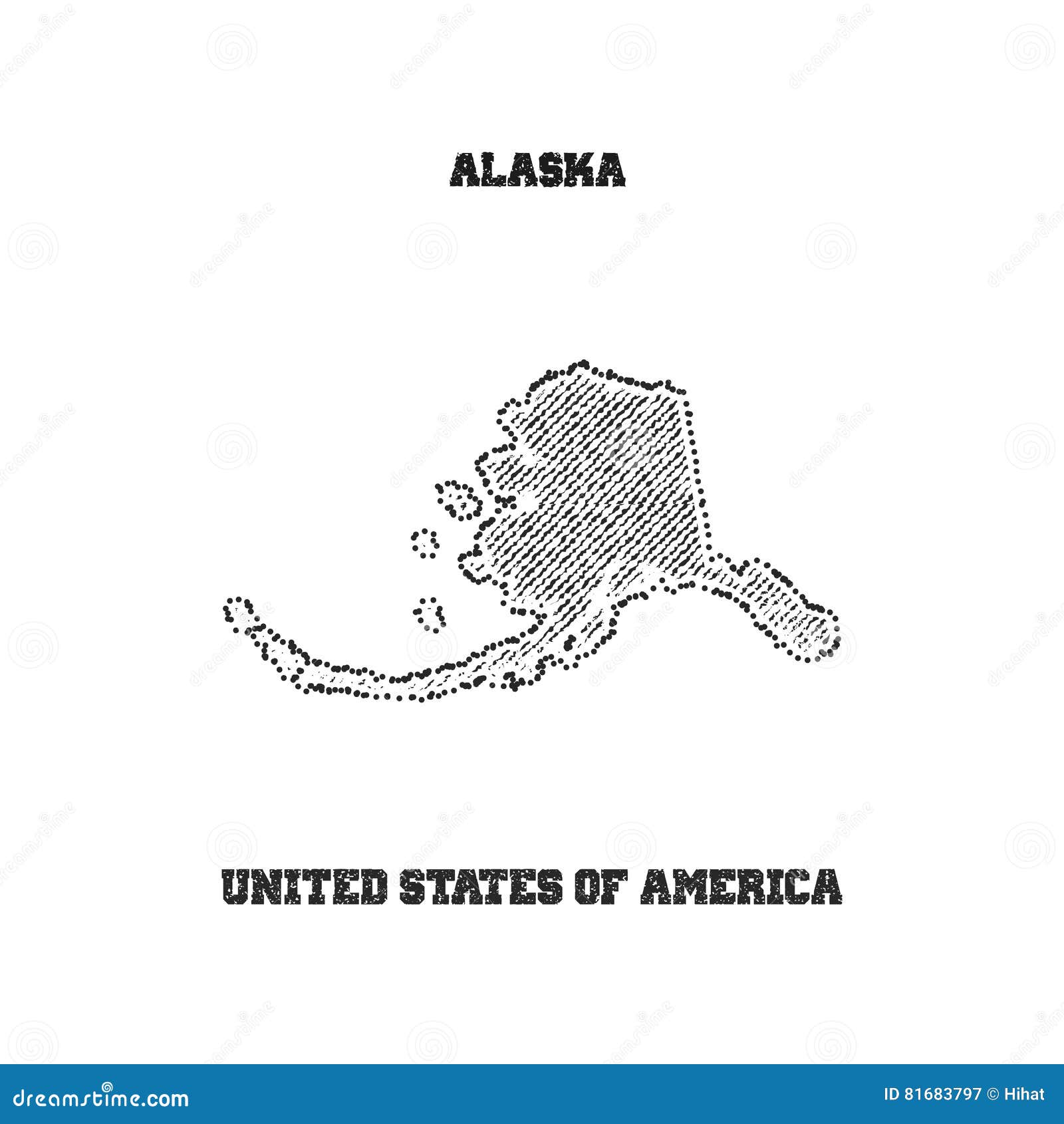Label with map of alaska stock illustration. Illustration of north ...