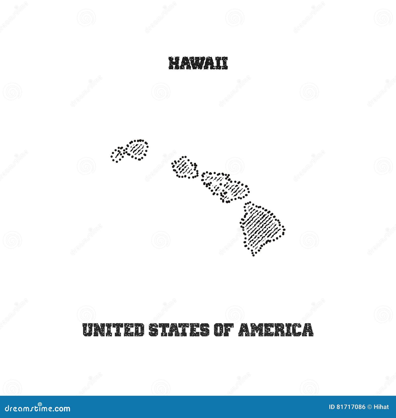 Label with map of hawaii. stock illustration. Illustration of symbol ...