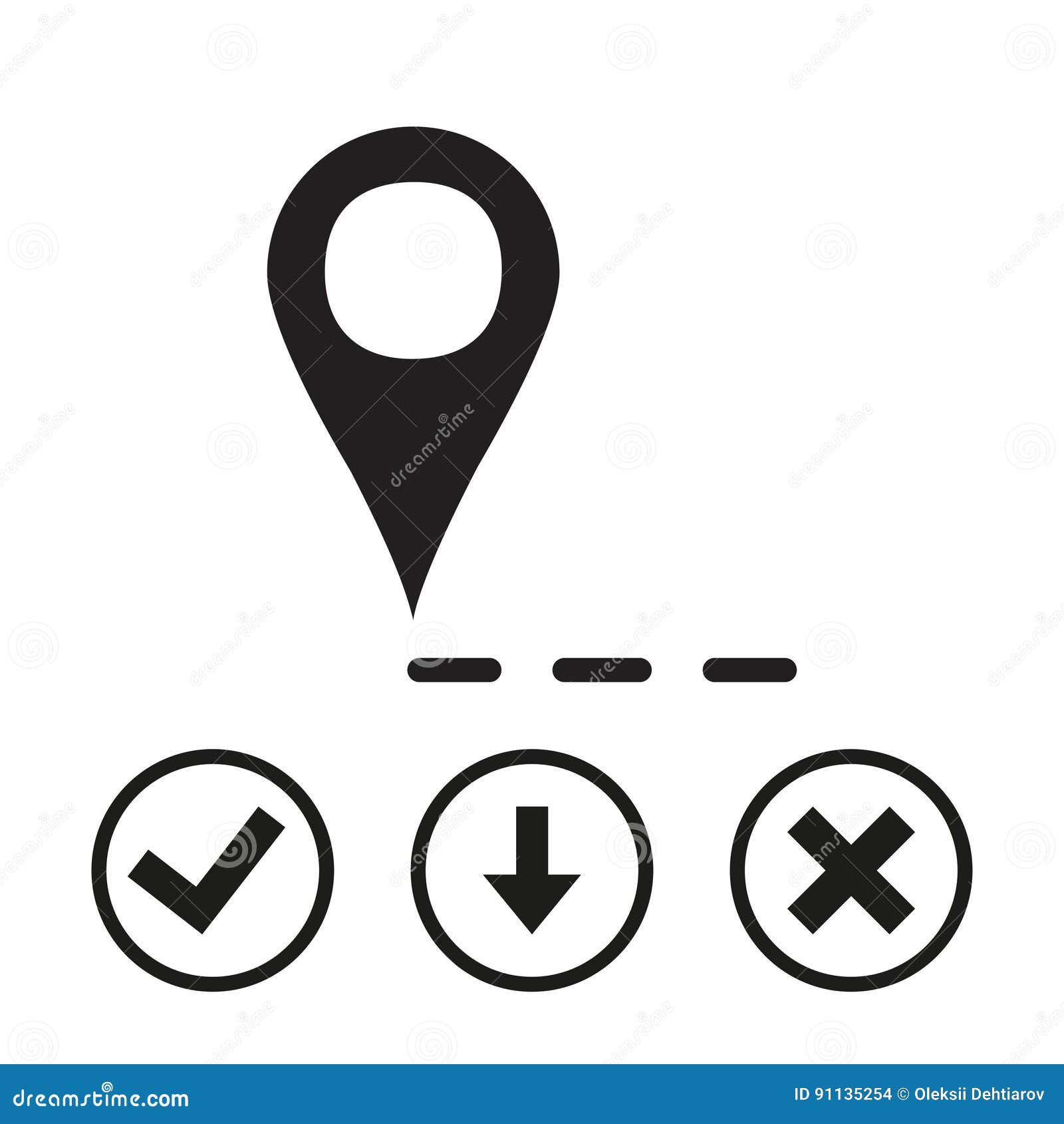 Label for Map Icon Stock Vector Illustration Flat Design Stock Vector ...