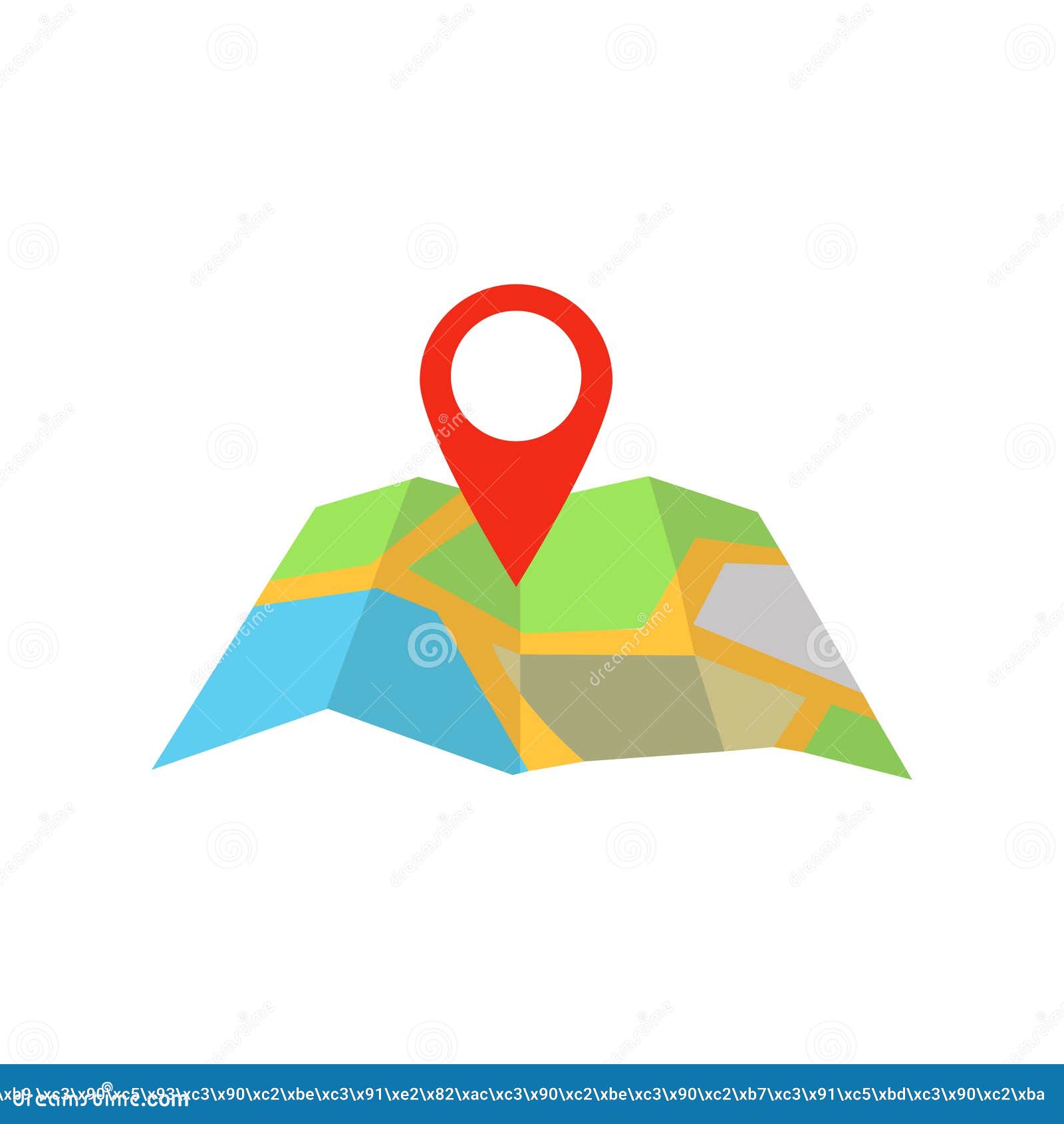 Label on Map, Location, Vector Illustration Stock Vector - Illustration ...