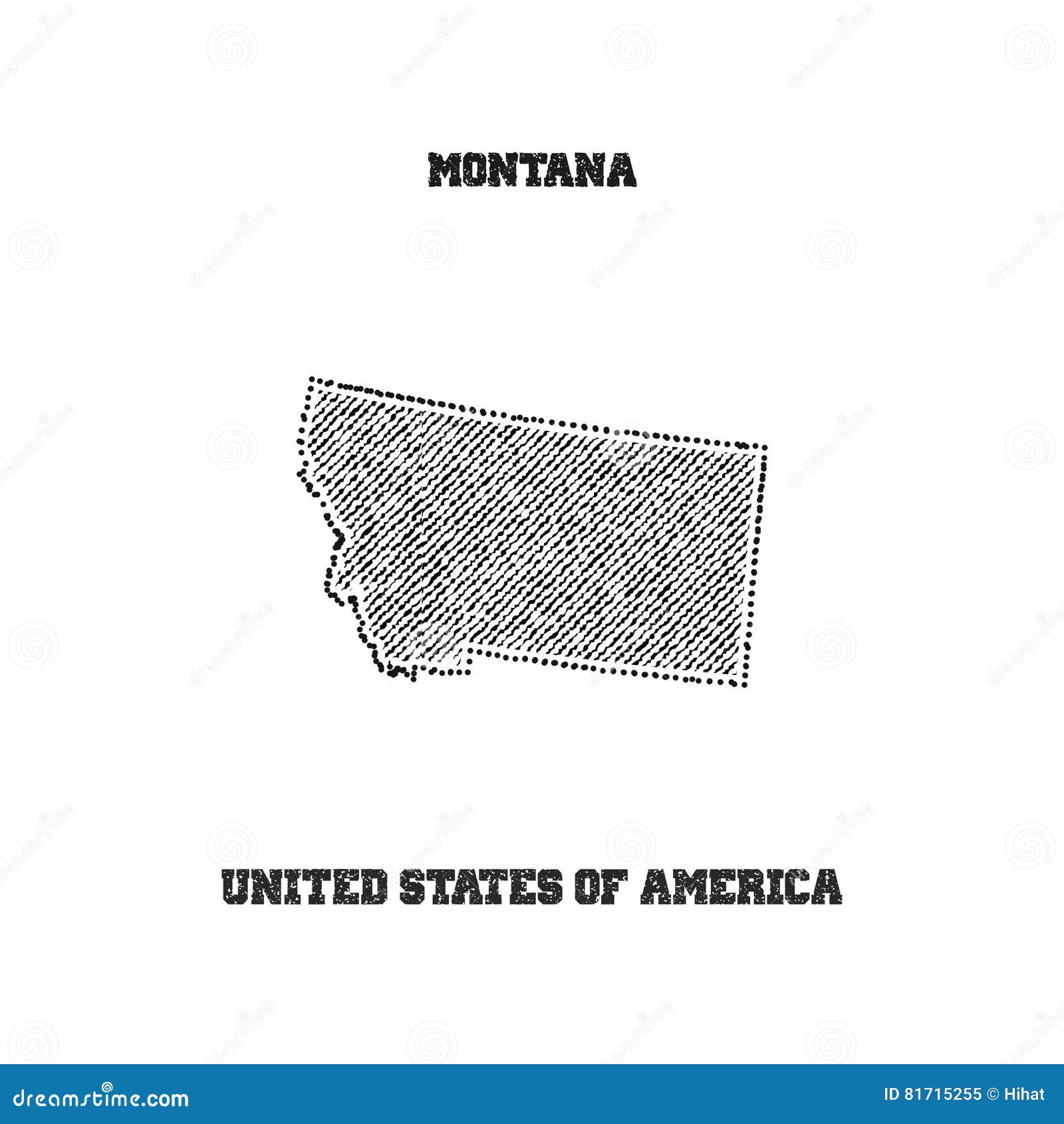 Label with map of montana. stock illustration. Illustration of north ...