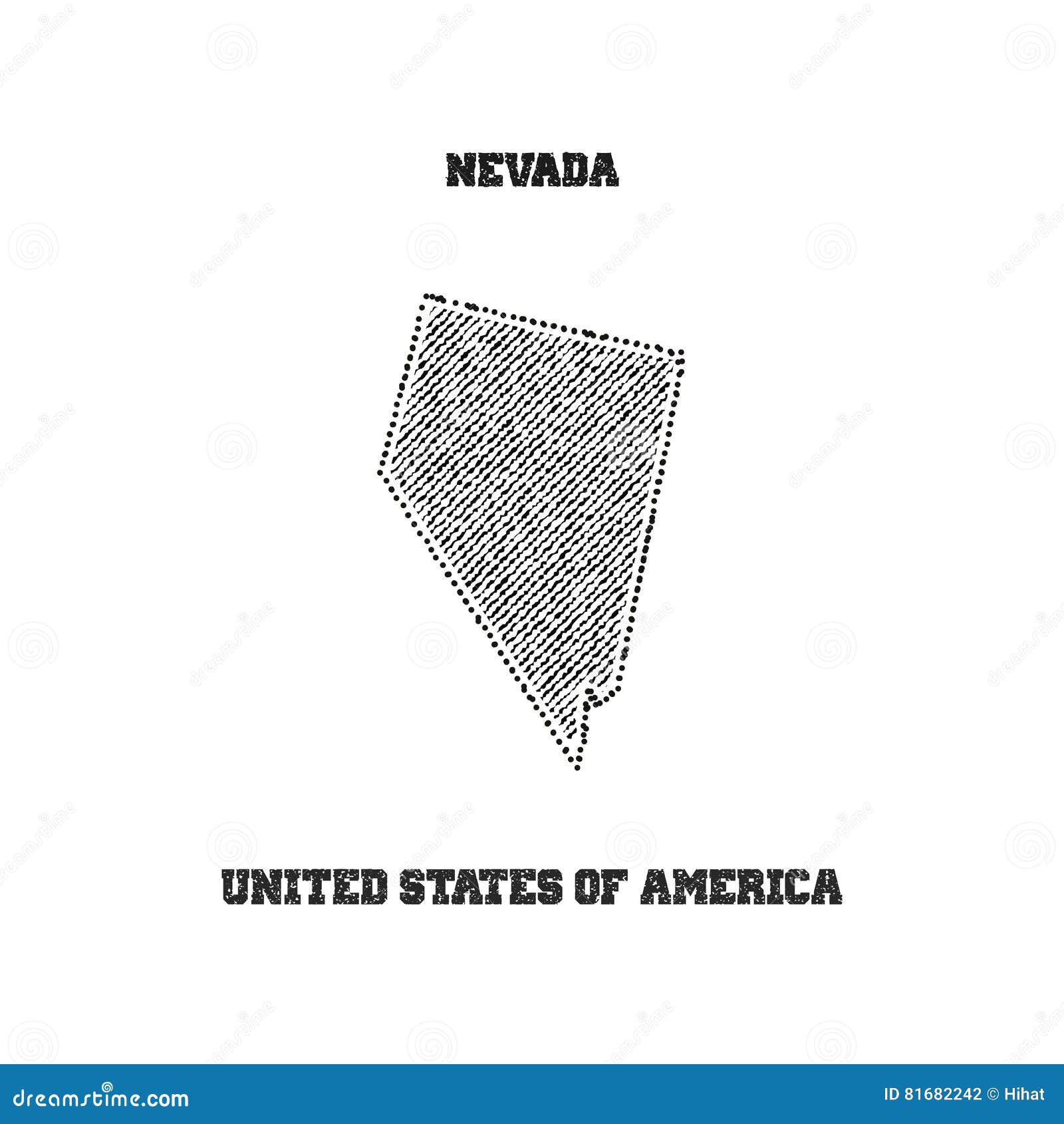 Label with map of nevada. stock illustration. Illustration of nation ...