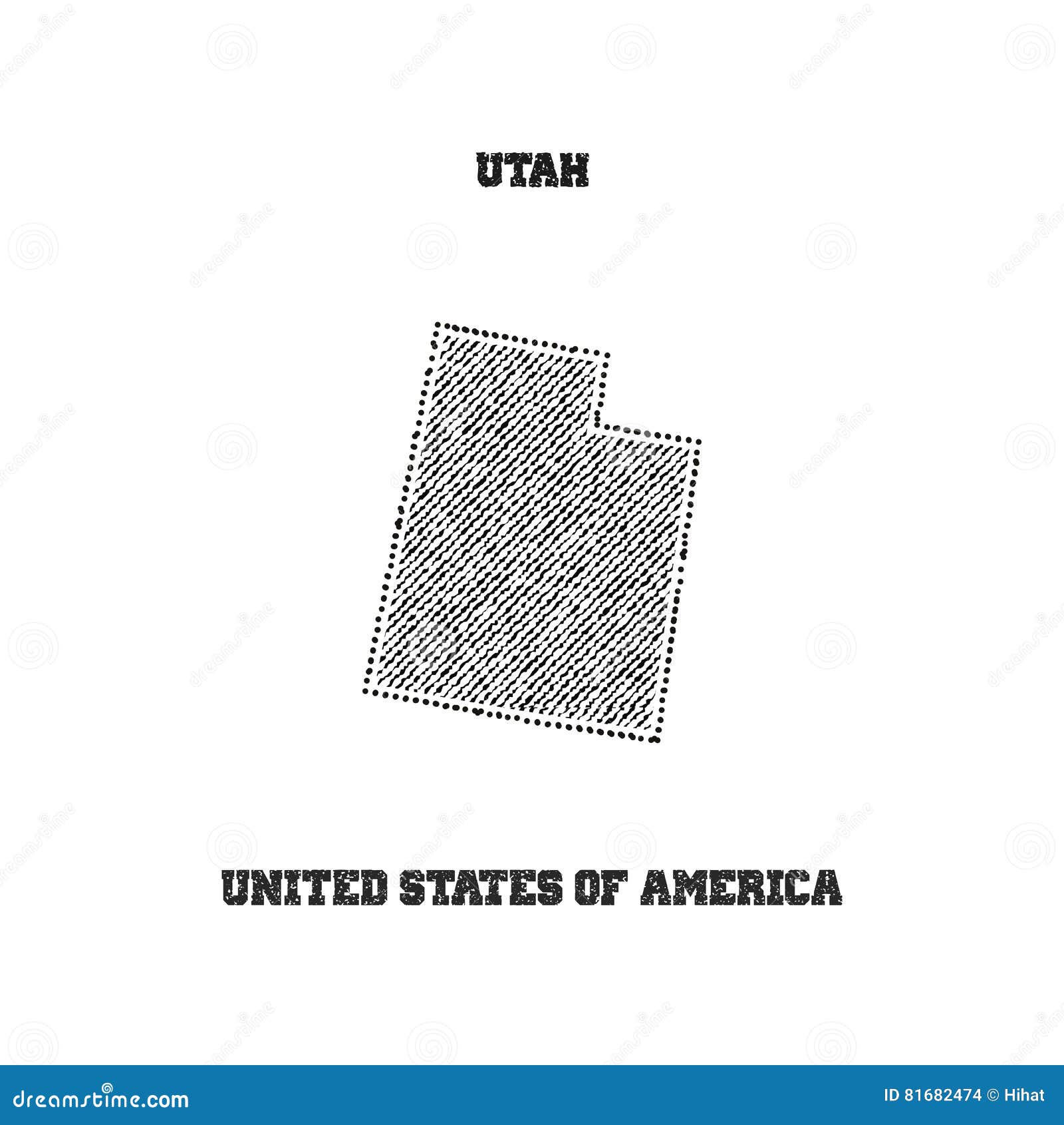 Label with map of utah. stock illustration. Illustration of freedom ...