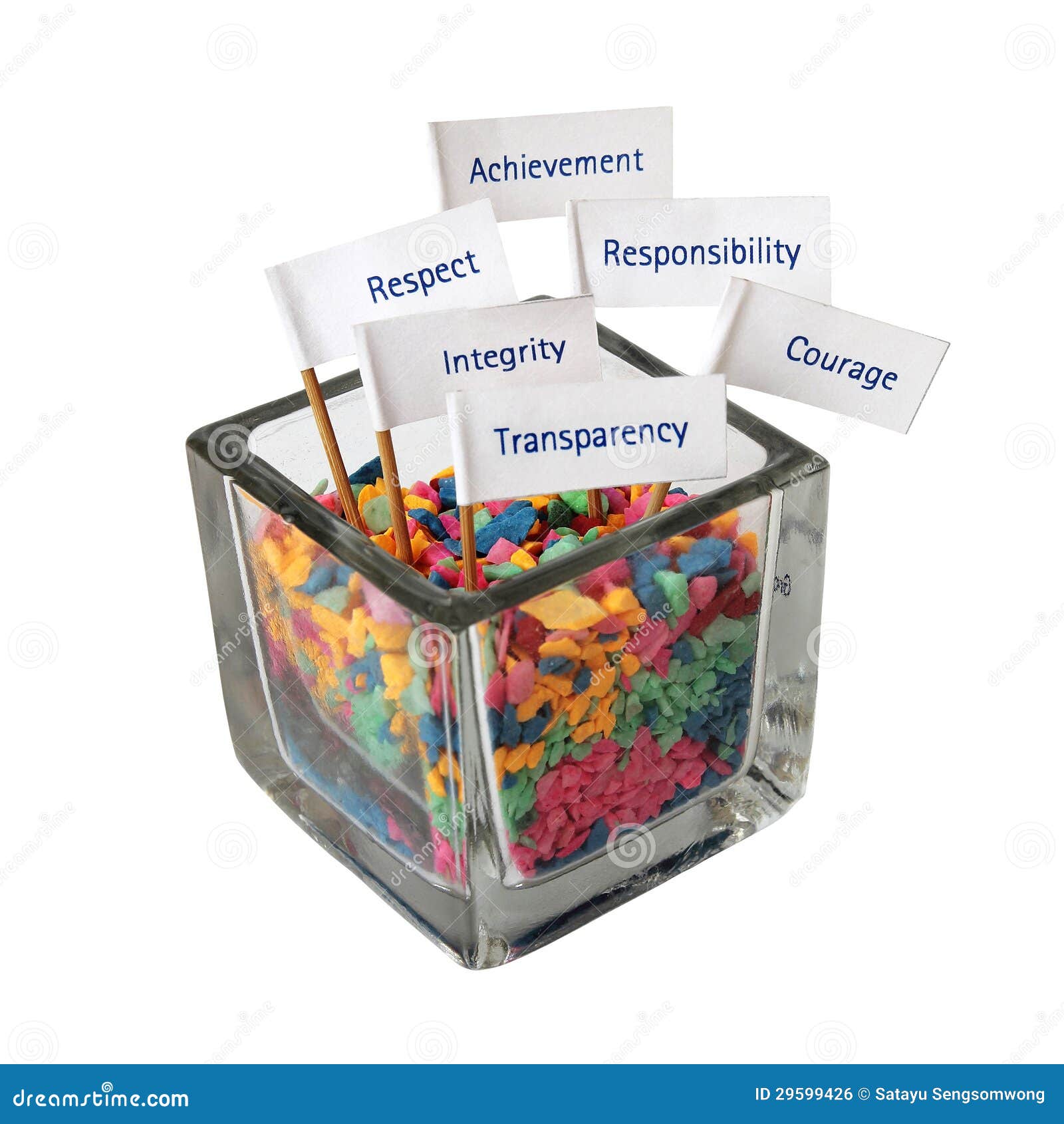 Label of Message with the Glass Box Stock Photo - Image of identity ...