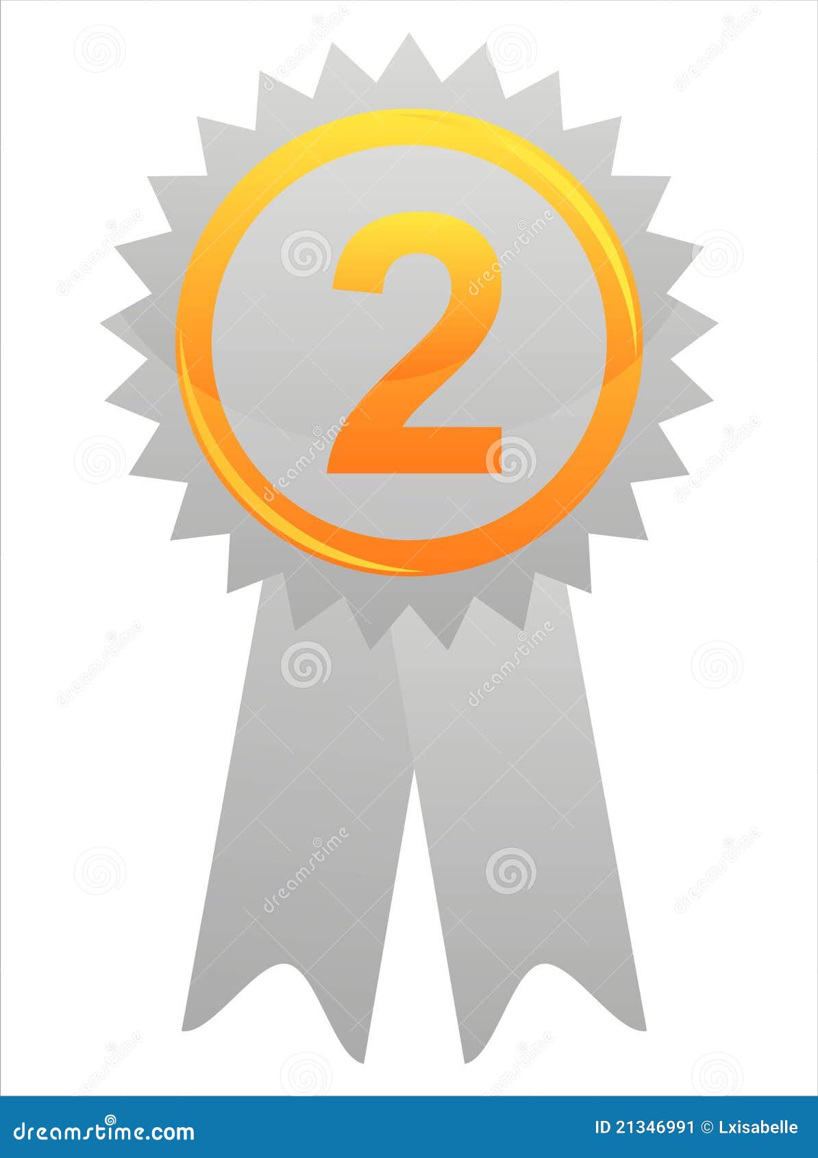 Label with number two stock vector. Illustration of design - 21346991