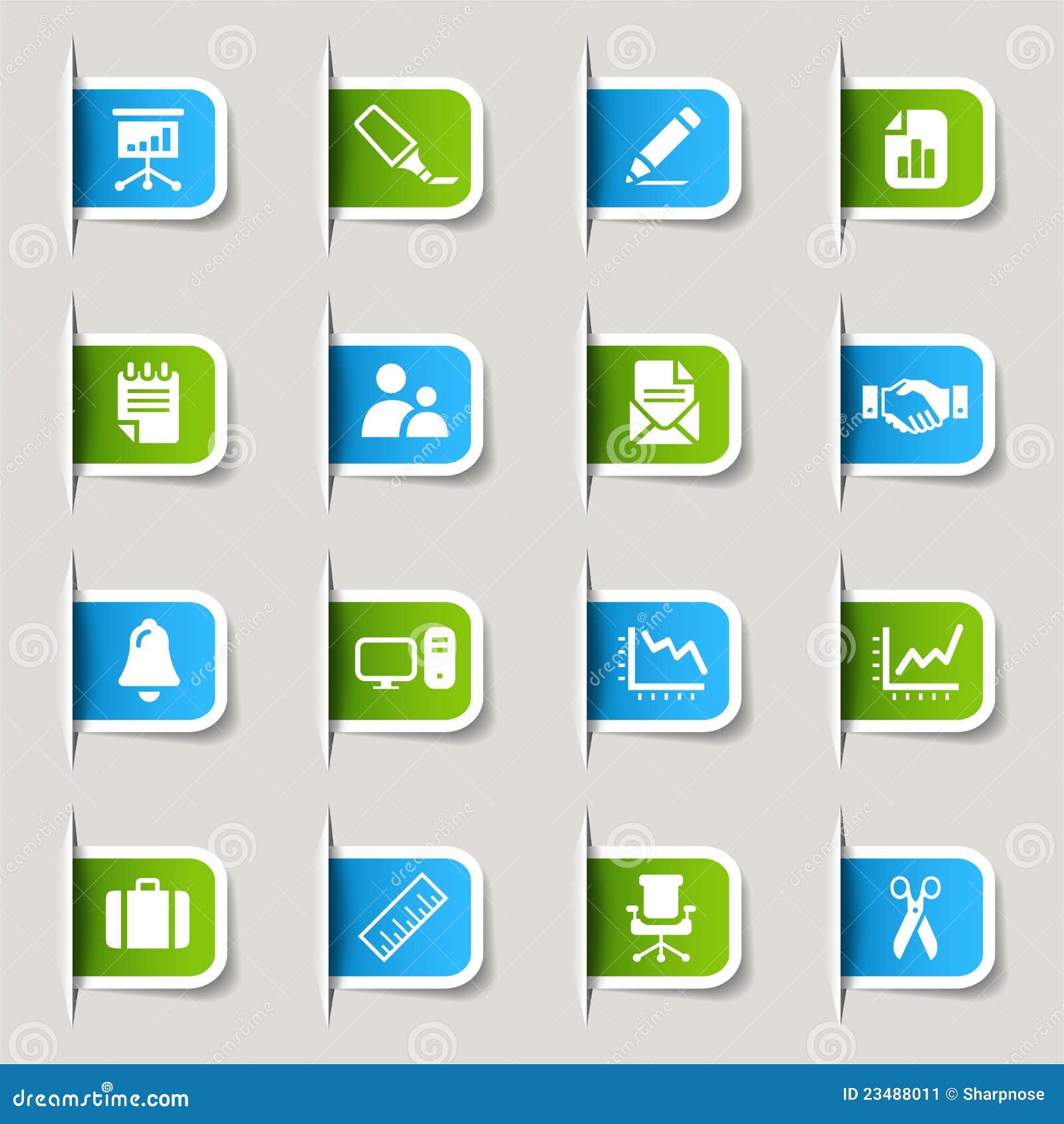 Label - Office and Business Icons Stock Vector - Illustration of icons ...