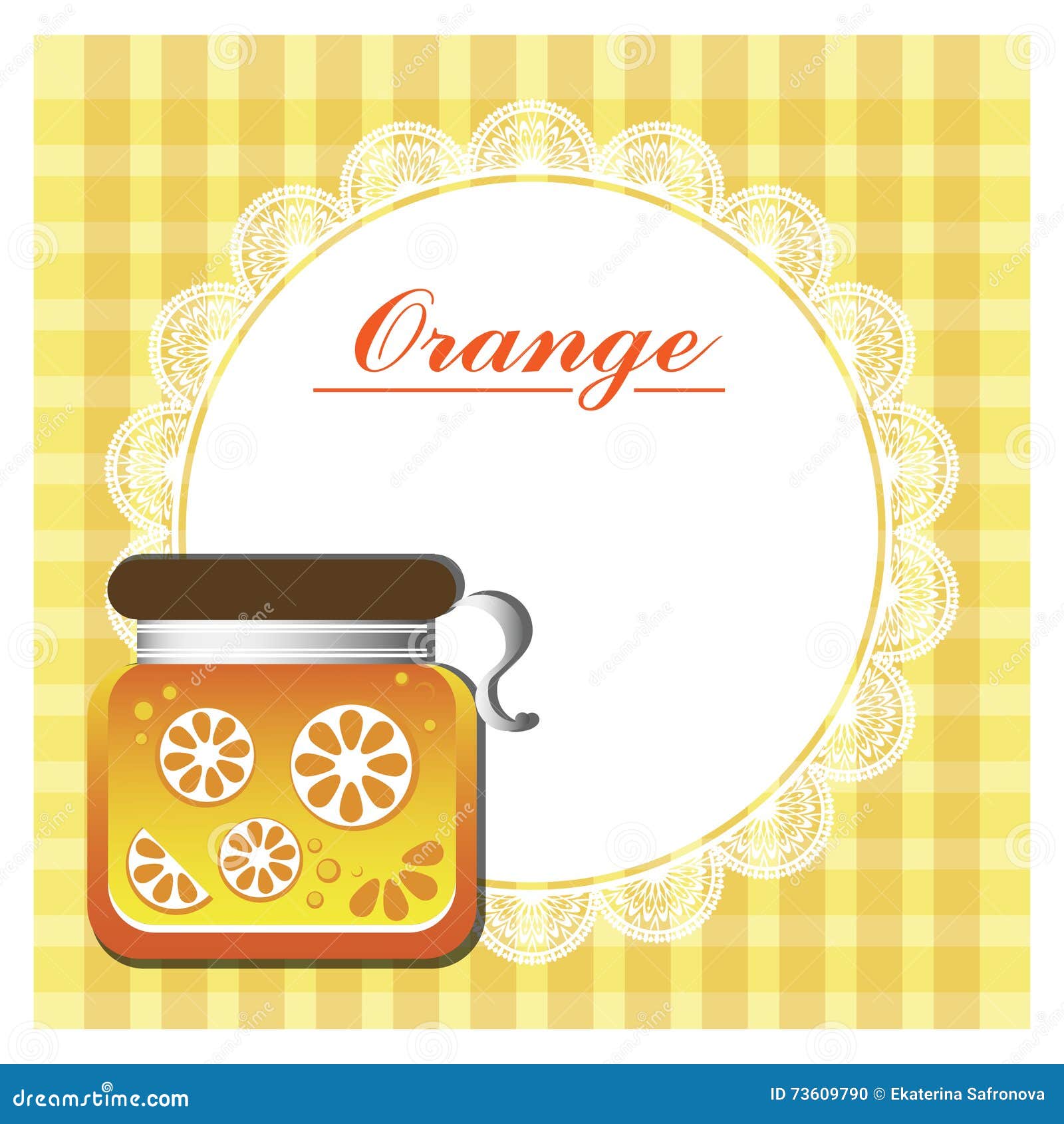 Label for orange jam stock vector. Illustration of paper - 73609790