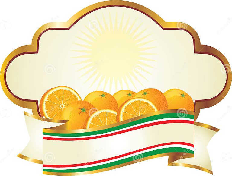 Label for Oranges stock illustration. Illustration of yellow - 22340845