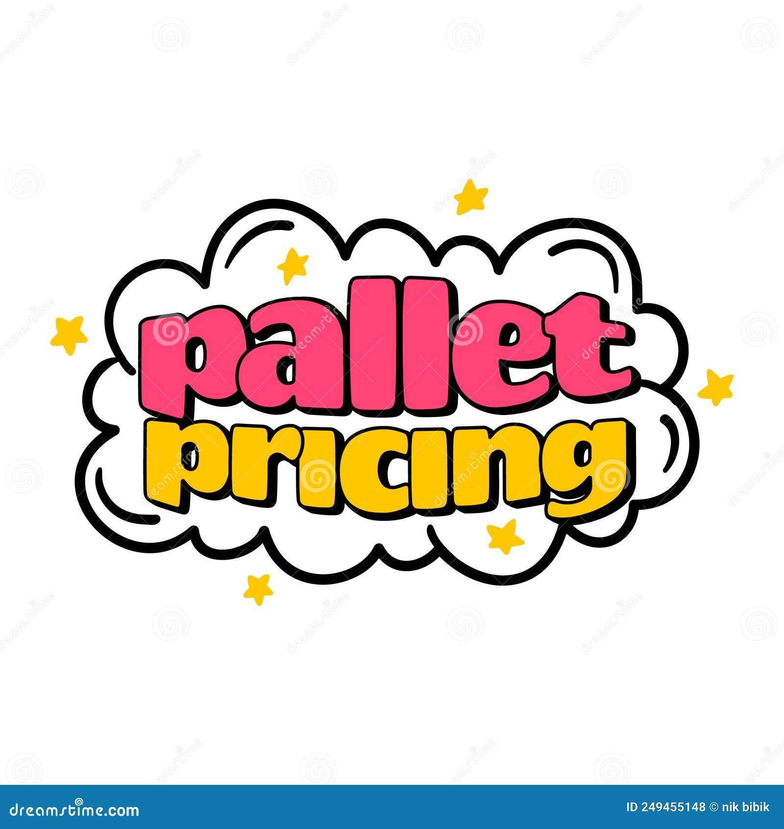 Label Pallet Pricing, Advertising Text Stock Vector - Illustration of ...