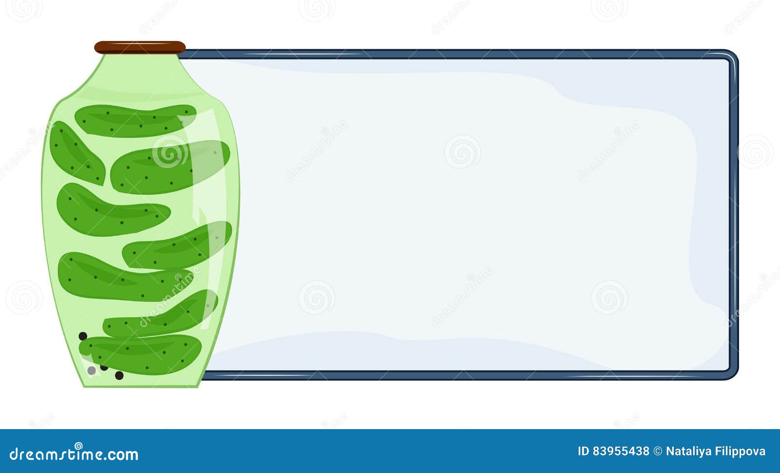 Label with Pickled Cucumbers Stock Vector - Illustration of cartoon ...
