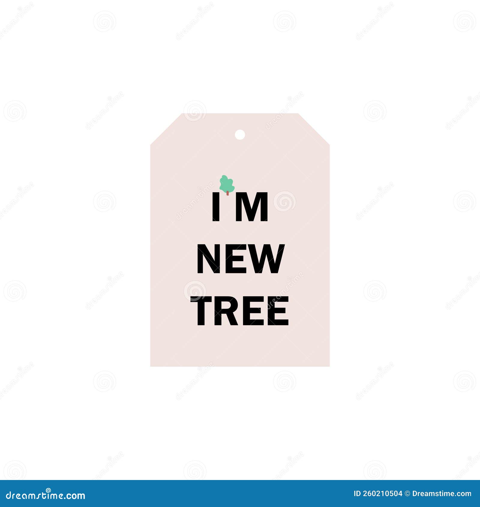 Label on a Planted Tree. the Concept of Planting New Trees Stock Vector ...