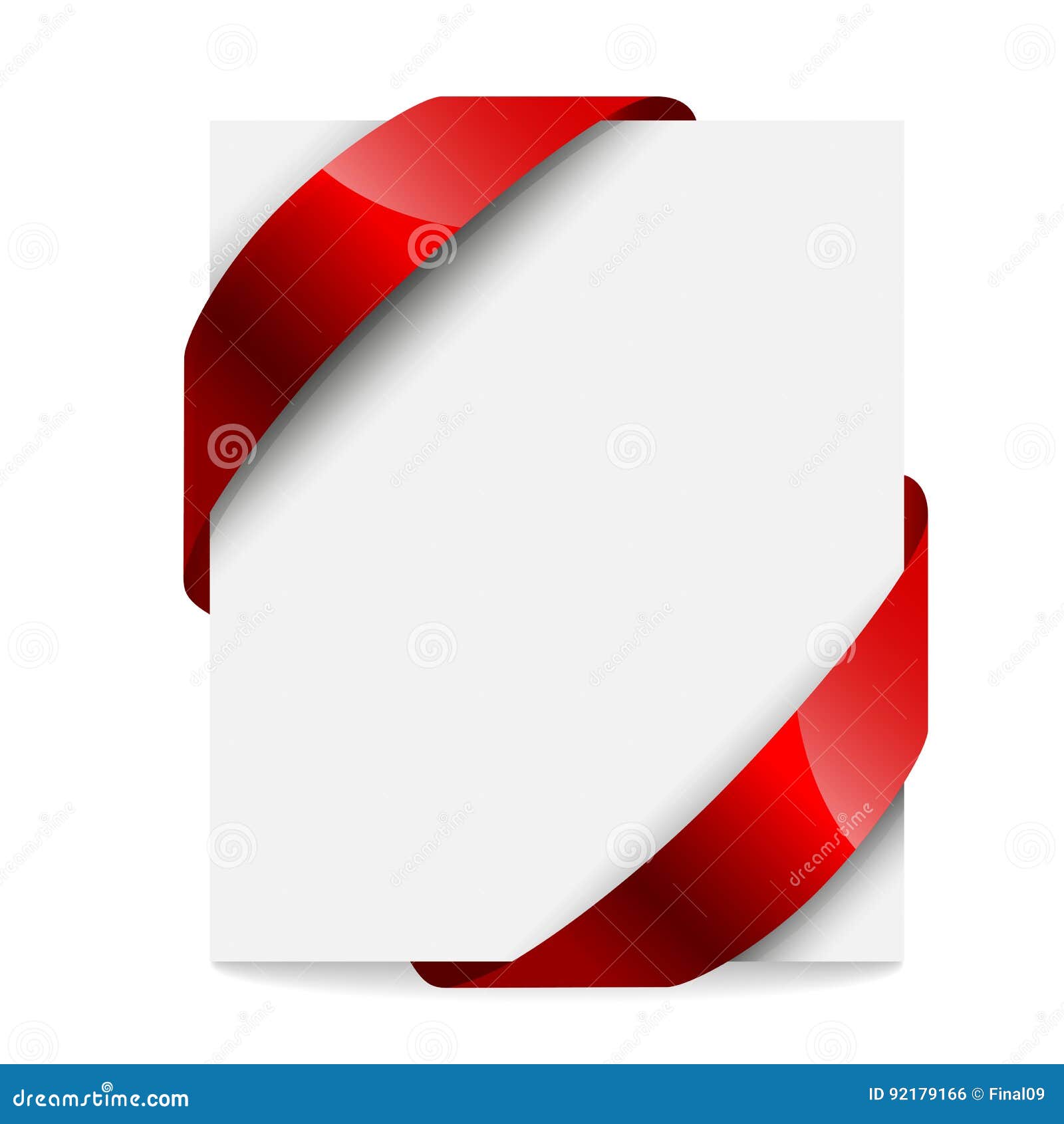 Label, Price Tag with a Red Ribbon Stock Vector - Illustration of ...