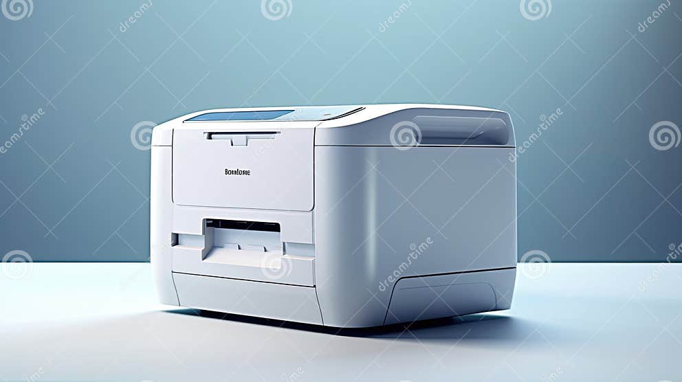 A Label Printer Isolated on a Pristine White Background in Ultra-high ...