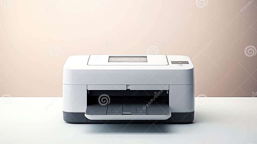 A Label Printer Isolated on a Pristine White Background in Ultra-high ...