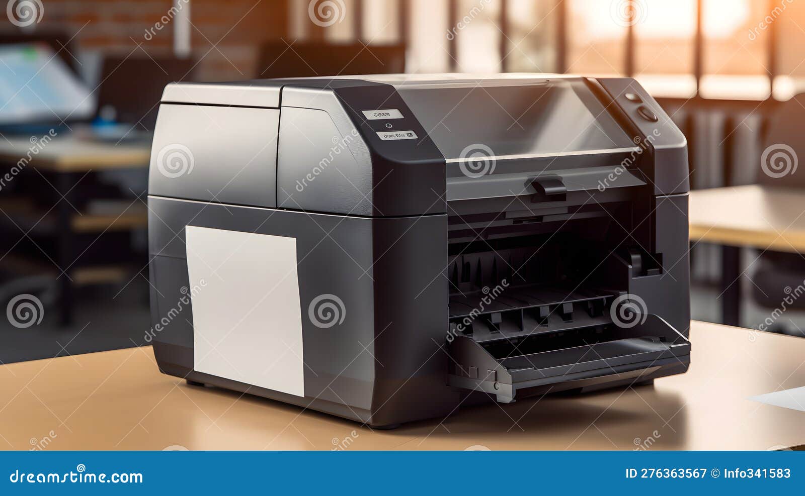 A Label Printer Printing a Shipping Label Created with Generative AI ...