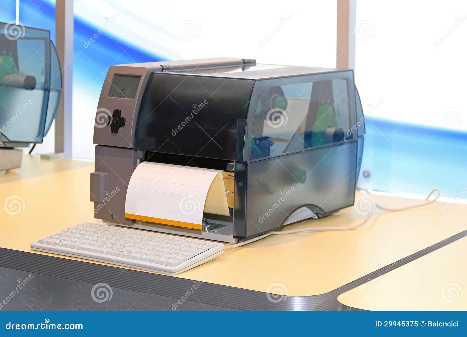 Label printer stock image. Image of keyboard, industry - 29945375