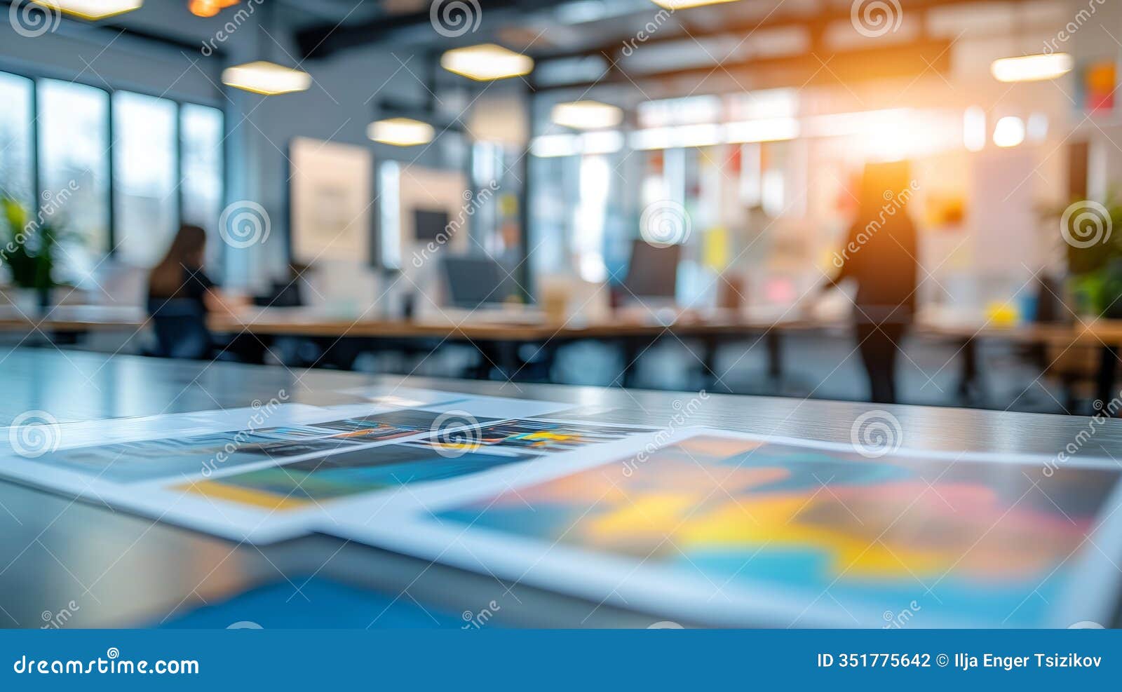 Label Printing Machine in Action Creating Labels with Blurred Office ...