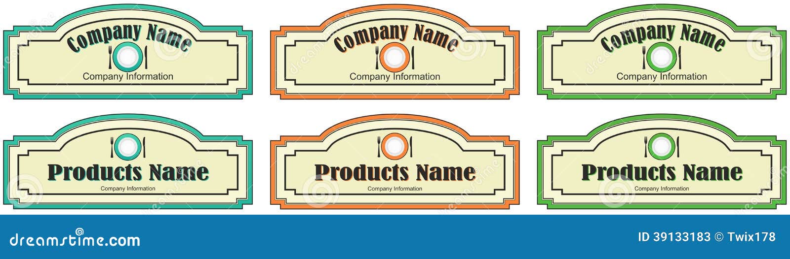 Label for the Product or Company Stock Illustration - Illustration of ...