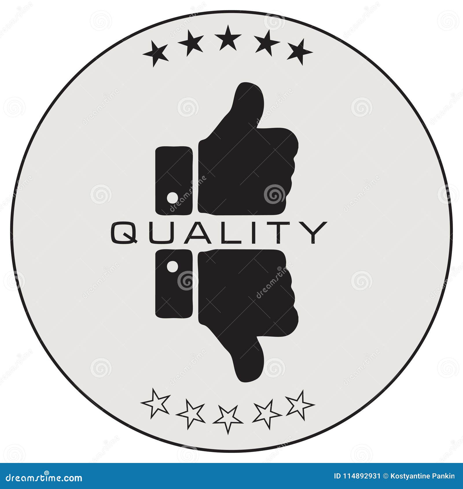 Label of Quality Assessment Stock Vector - Illustration of fist, cool ...