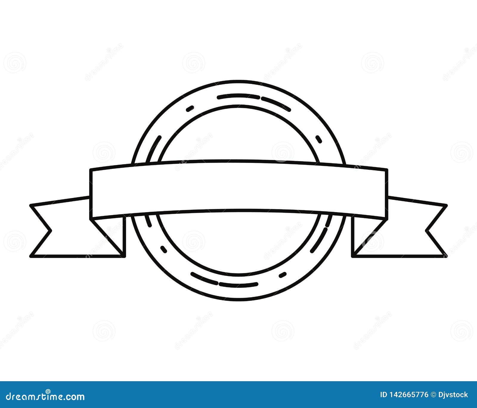 Label Ribbon Banner Blank Template Stock Vector - Illustration of ...