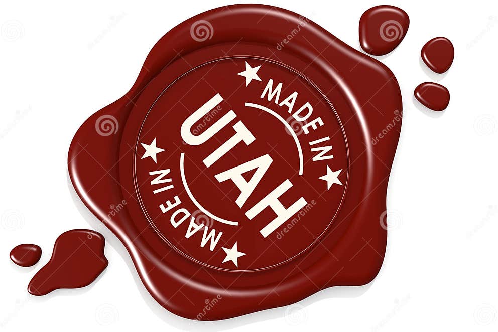 Label seal of Made in Utah stock illustration. Illustration of ...