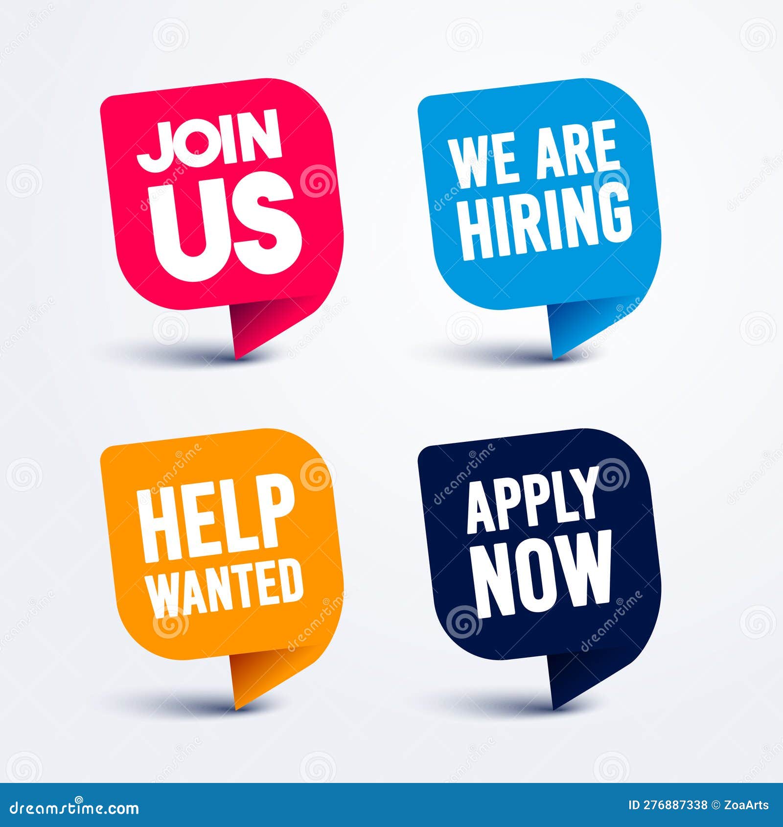 We are Hiring and Help Wanted Label Set Stock Vector - Illustration of ...