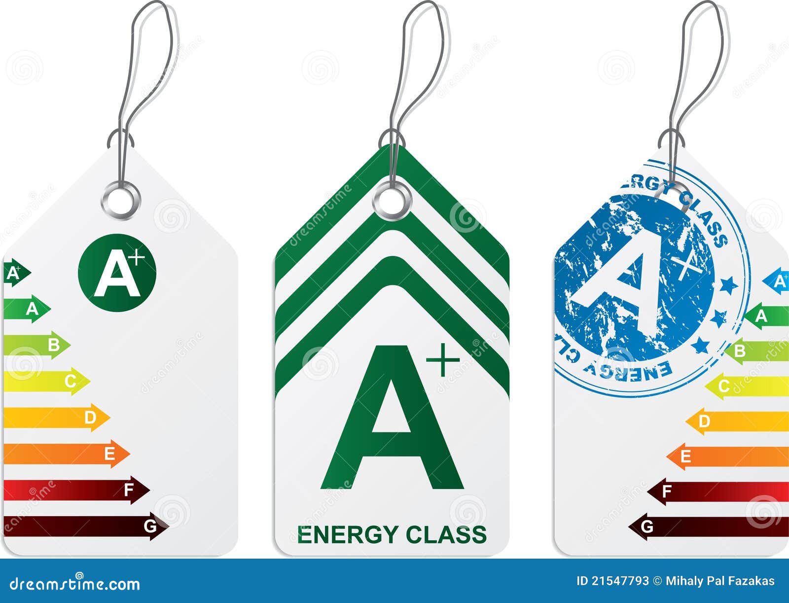Label Set with Energy Class Charts Stock Vector - Illustration of ...
