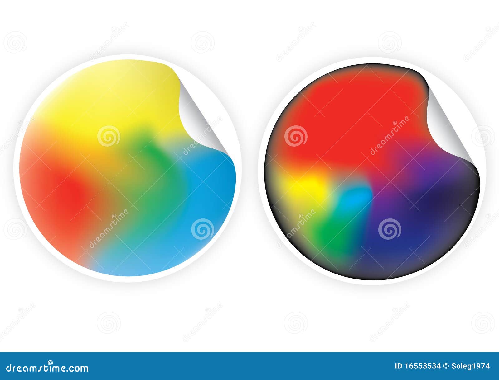 Label Set with Multicolor Background Stock Vector - Illustration of ...