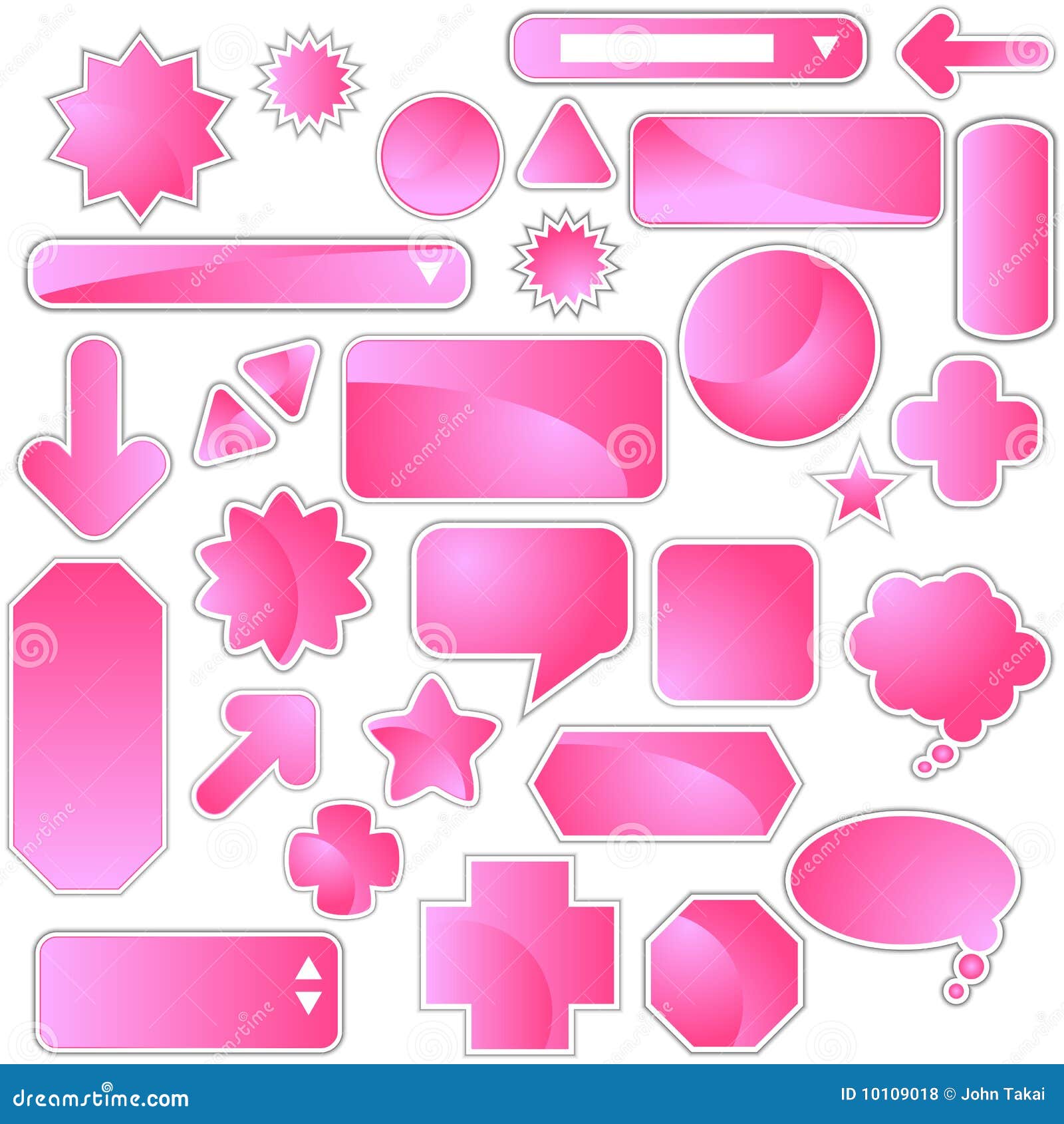 Label Set - Pink stock vector. Illustration of bubble - 10109018