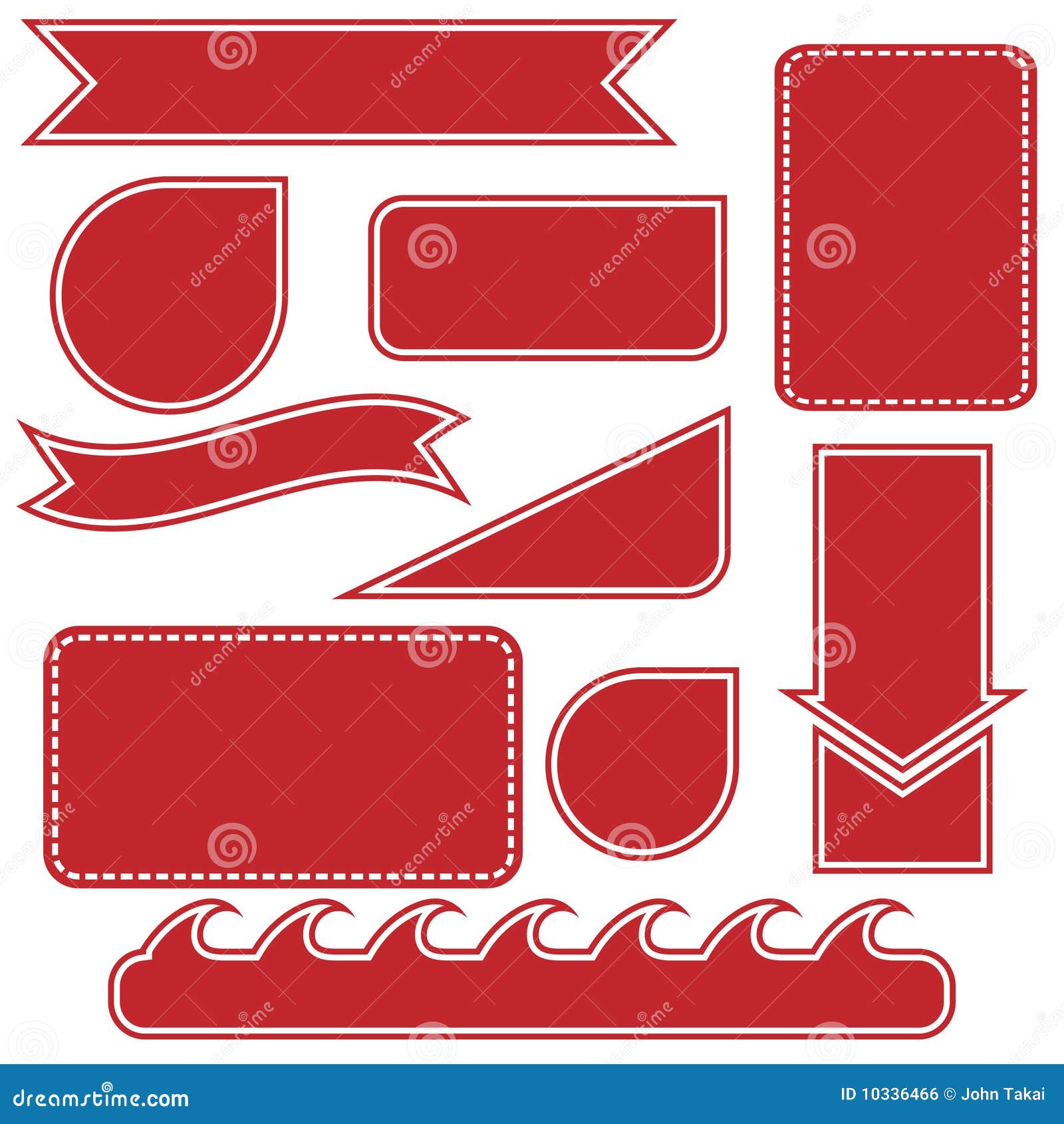 Label Set - Red stock vector. Illustration of copy, clipart - 10336466