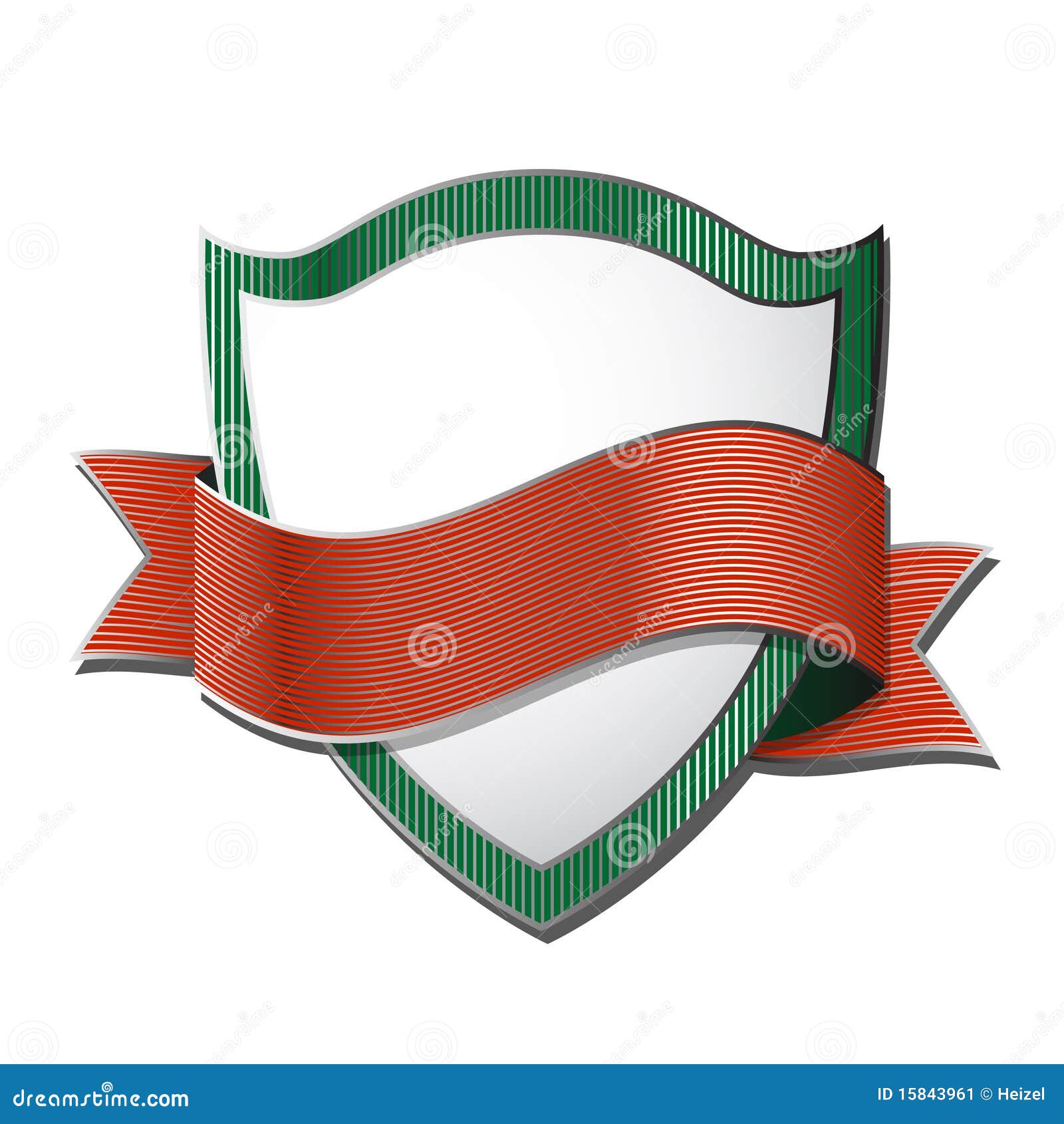 Label / shield and ribbon stock vector. Illustration of retro - 15843961