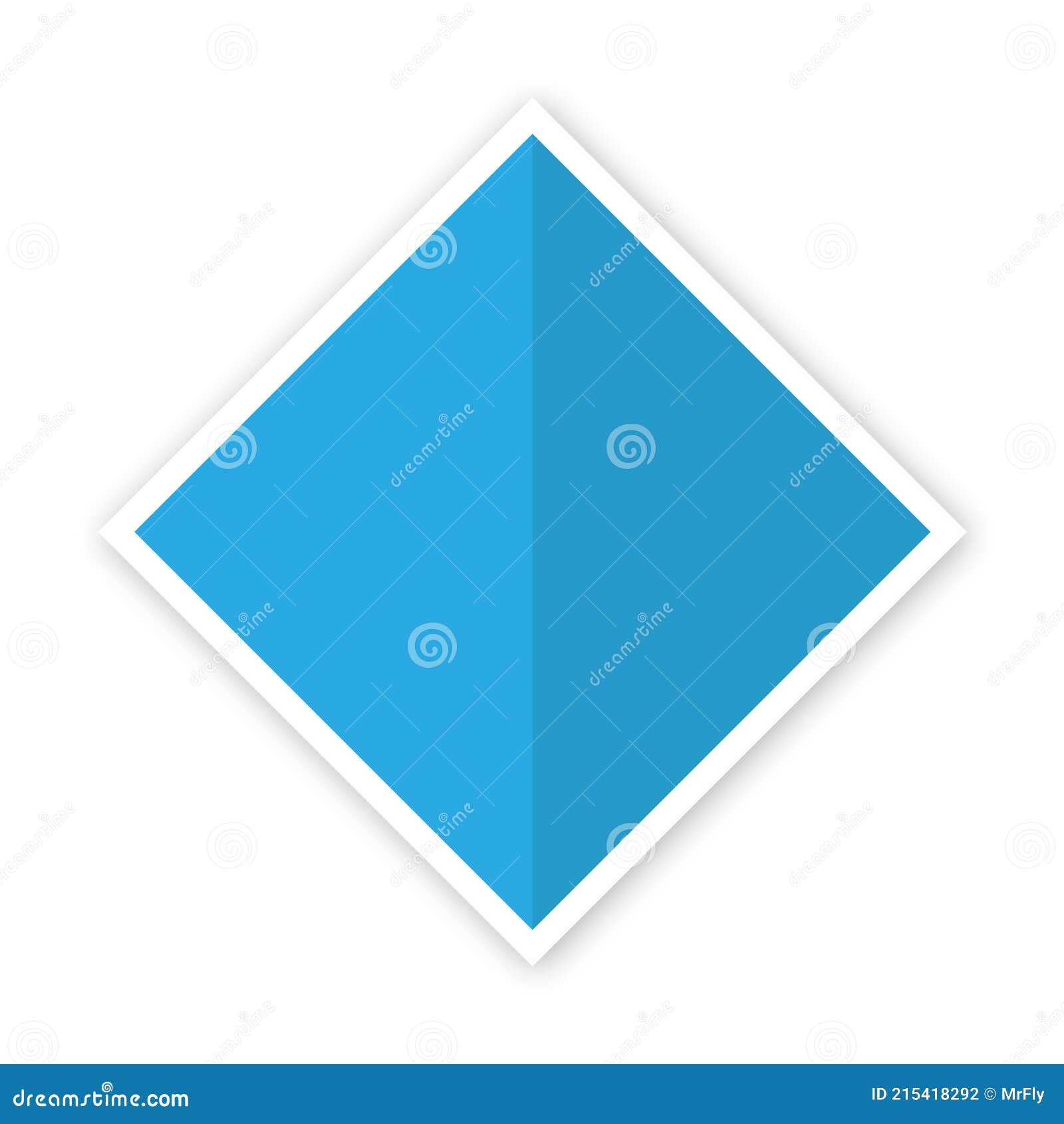 Label Sign Sticker, Blank Blue Template, Vector Illustration Stock ...