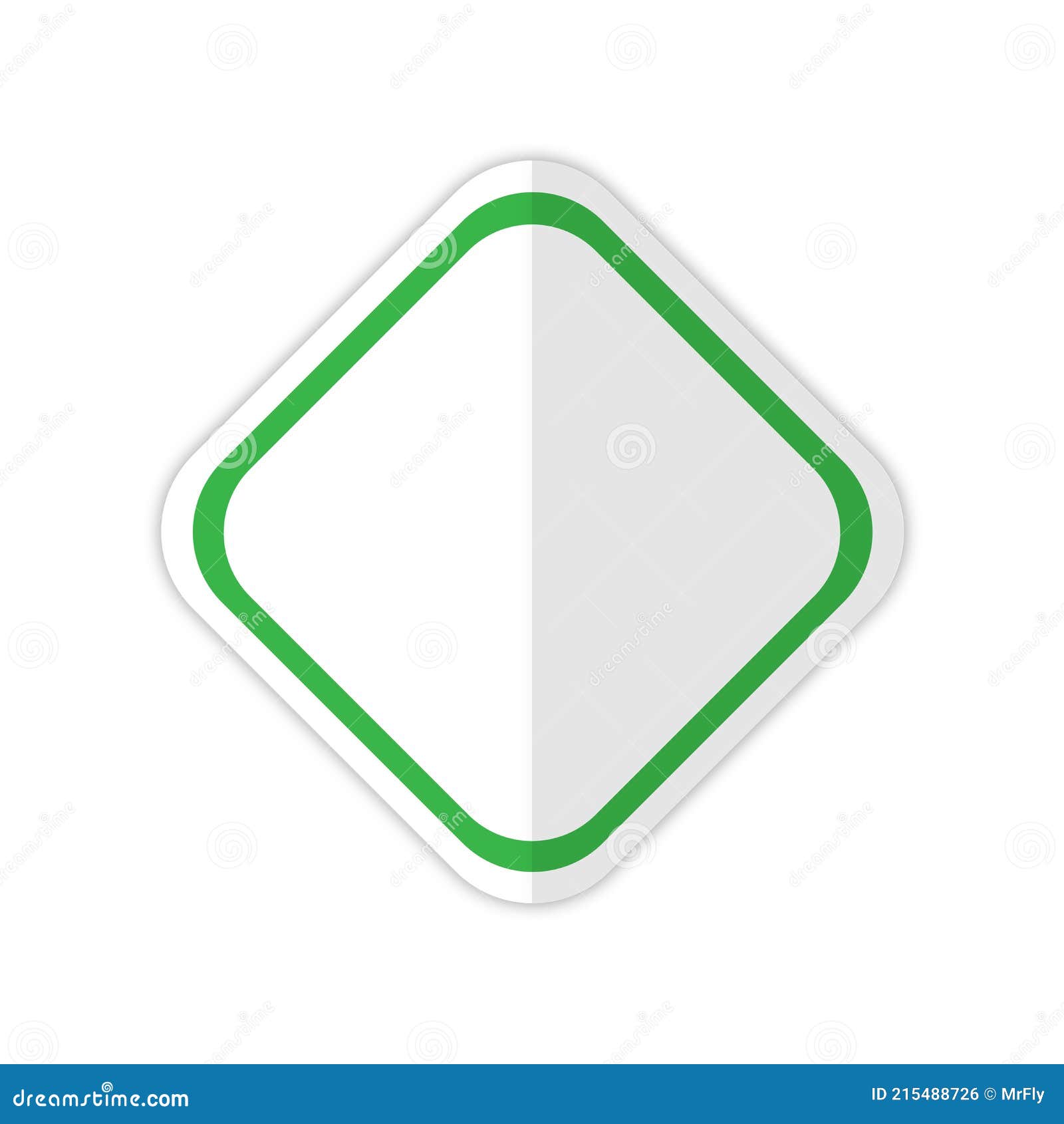 Label Sign Sticker, Blank Green Template, Vector Illustration Stock ...