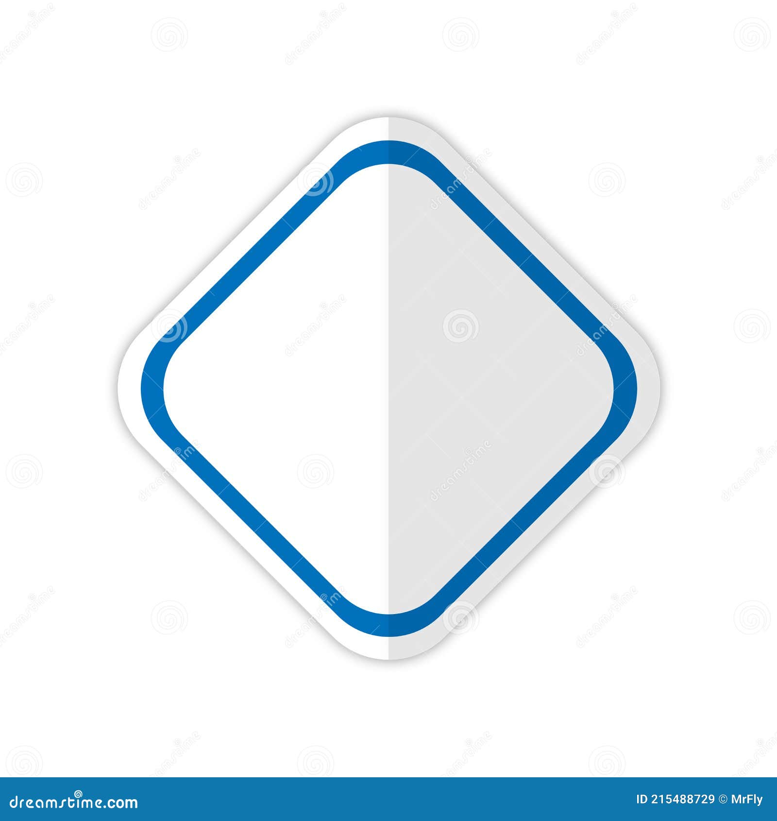 Label Sign Sticker, Blank Blue Template, Vector Illustration Stock ...