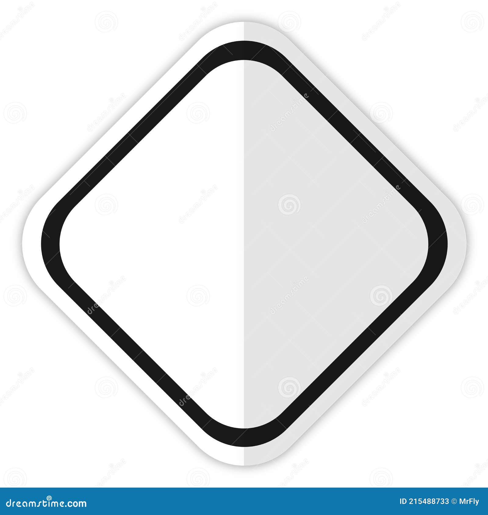 Label Sign Sticker, Blank Black Template, Vector Illustration Stock ...