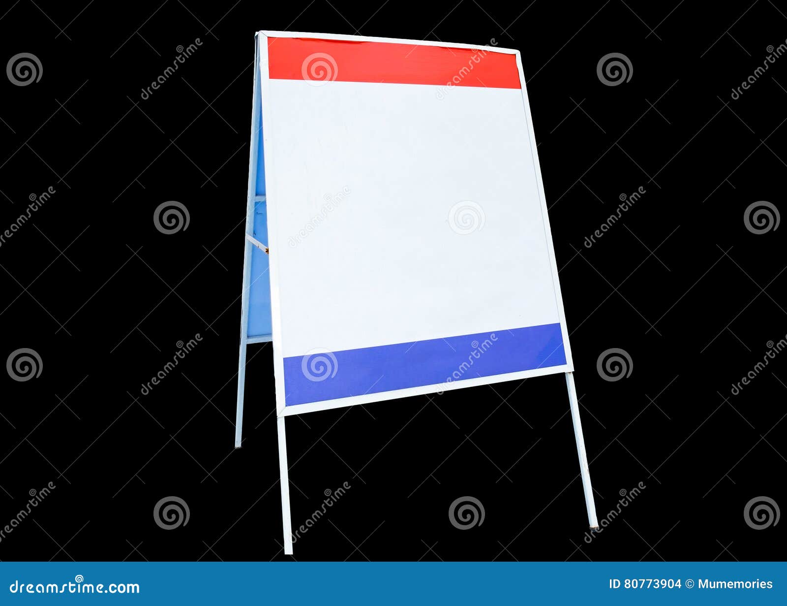 Label Signs Advertise White Red Blue Board on Background Stock Photo ...
