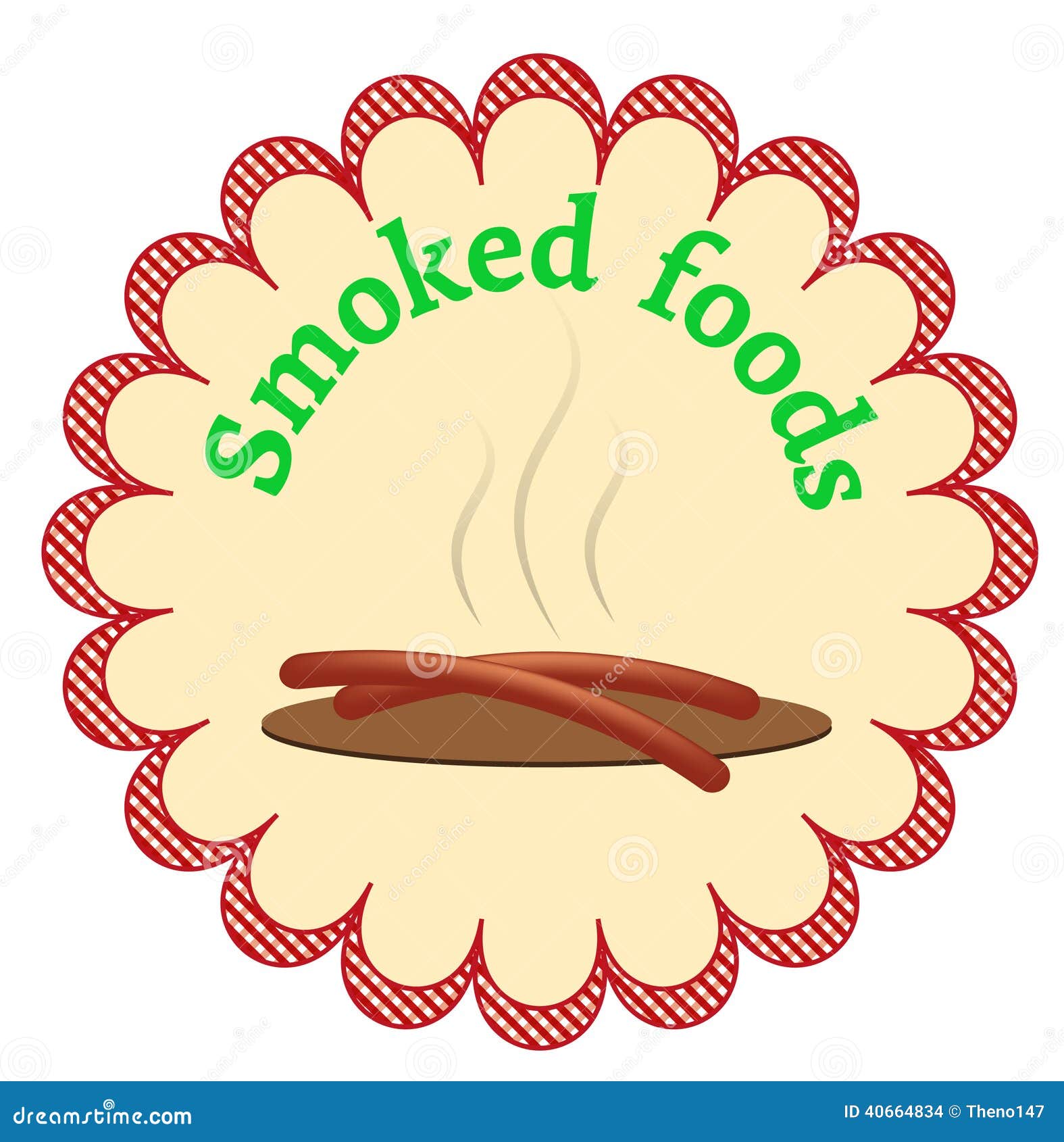 Label smoked foods stock vector. Illustration of shop - 40664834