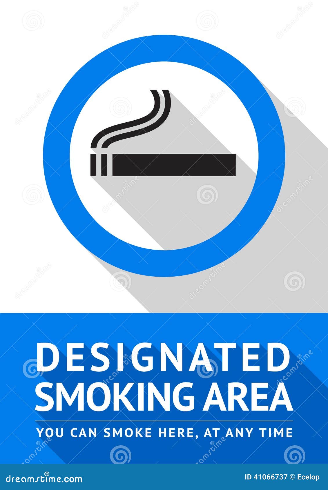 Label Smoking Area Sticker, Flat Design Stock Vector - Illustration of ...