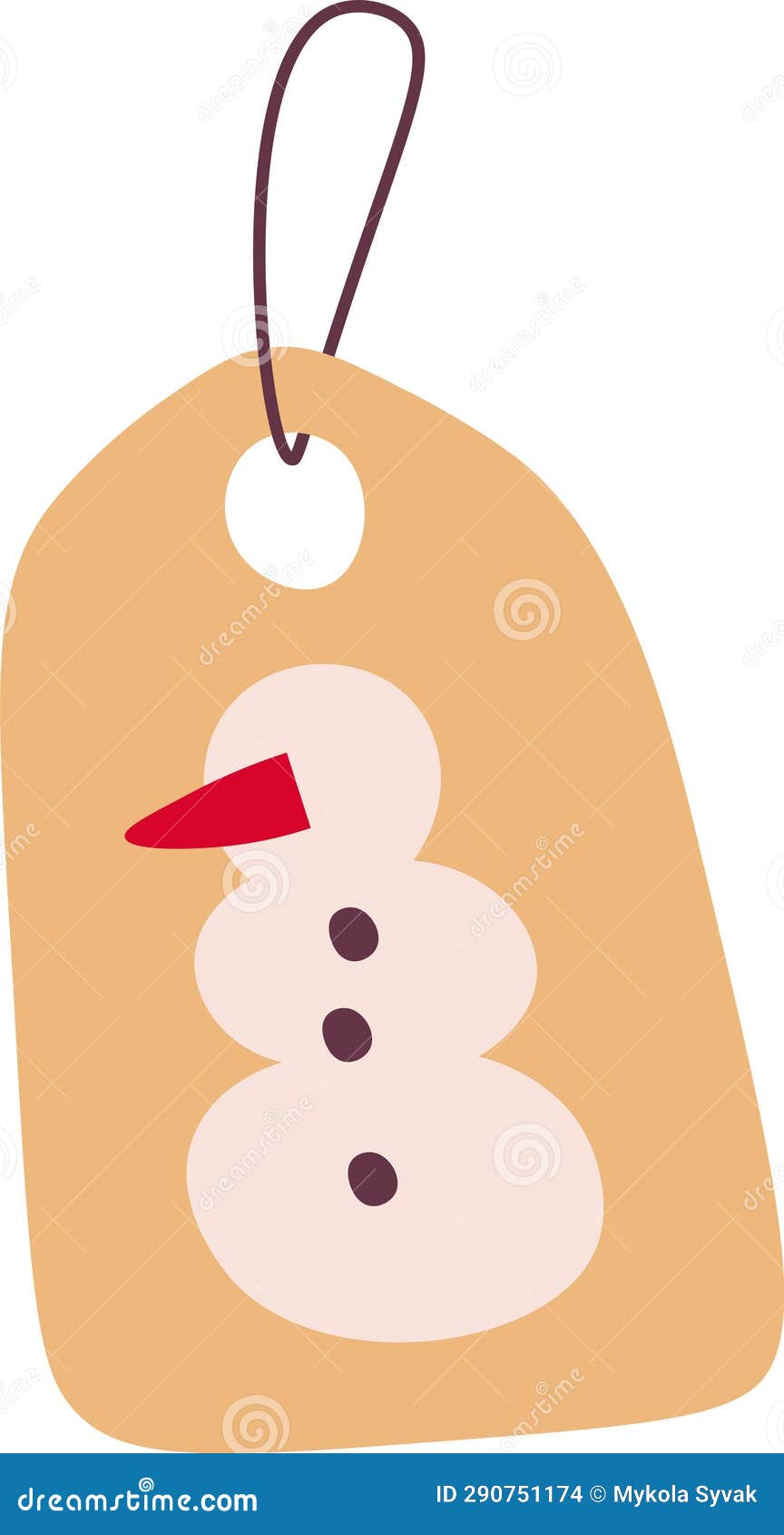 Label with Snowman stock illustration. Illustration of snowflake ...