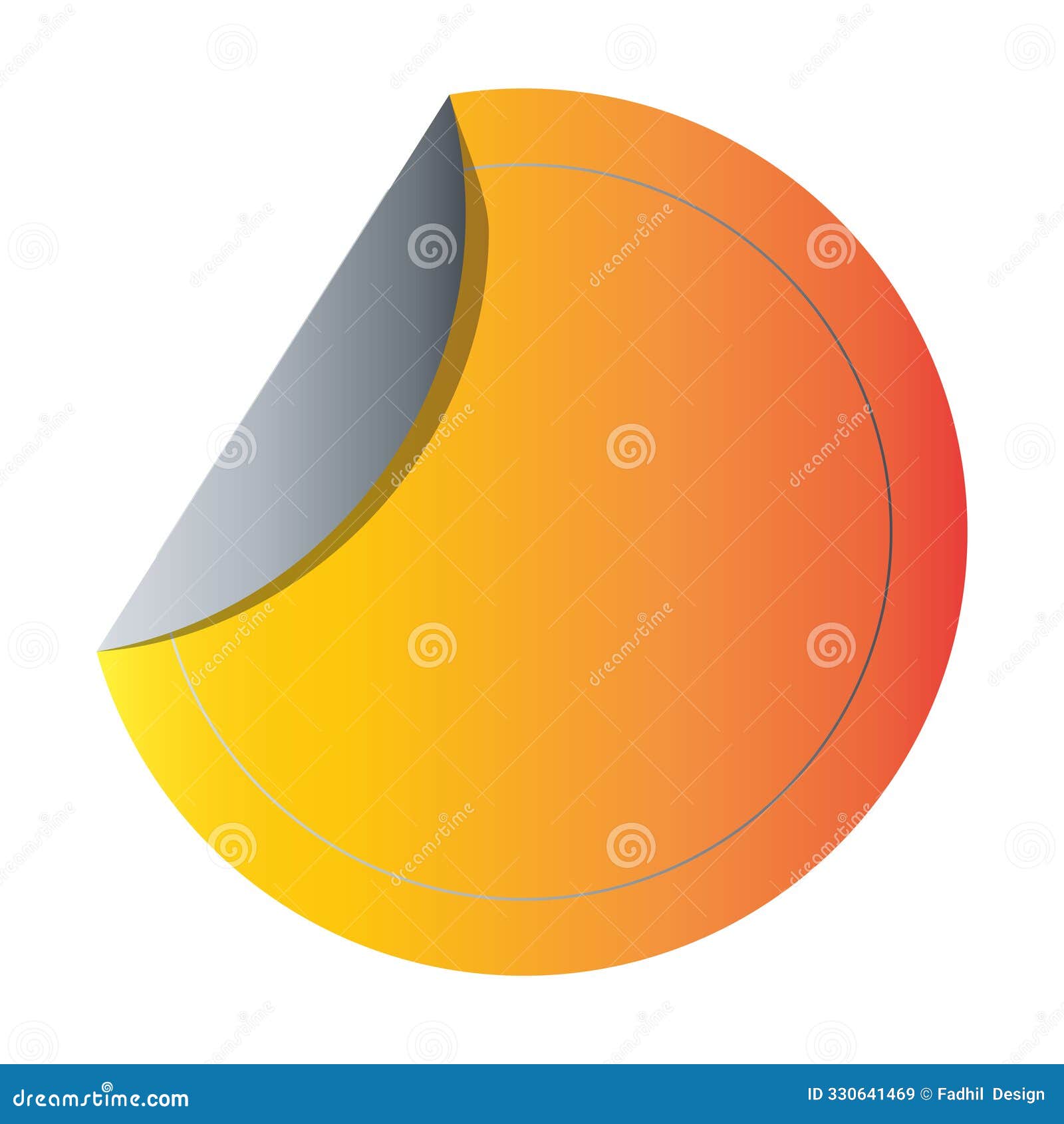 Colorful Peeling Label Sticker Illustration. Realistic Label Sticker ...