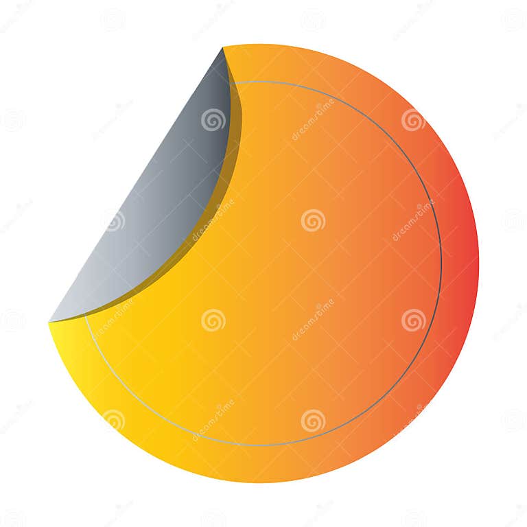 Colorful Peeling Label Sticker Illustration. Realistic Label Sticker ...