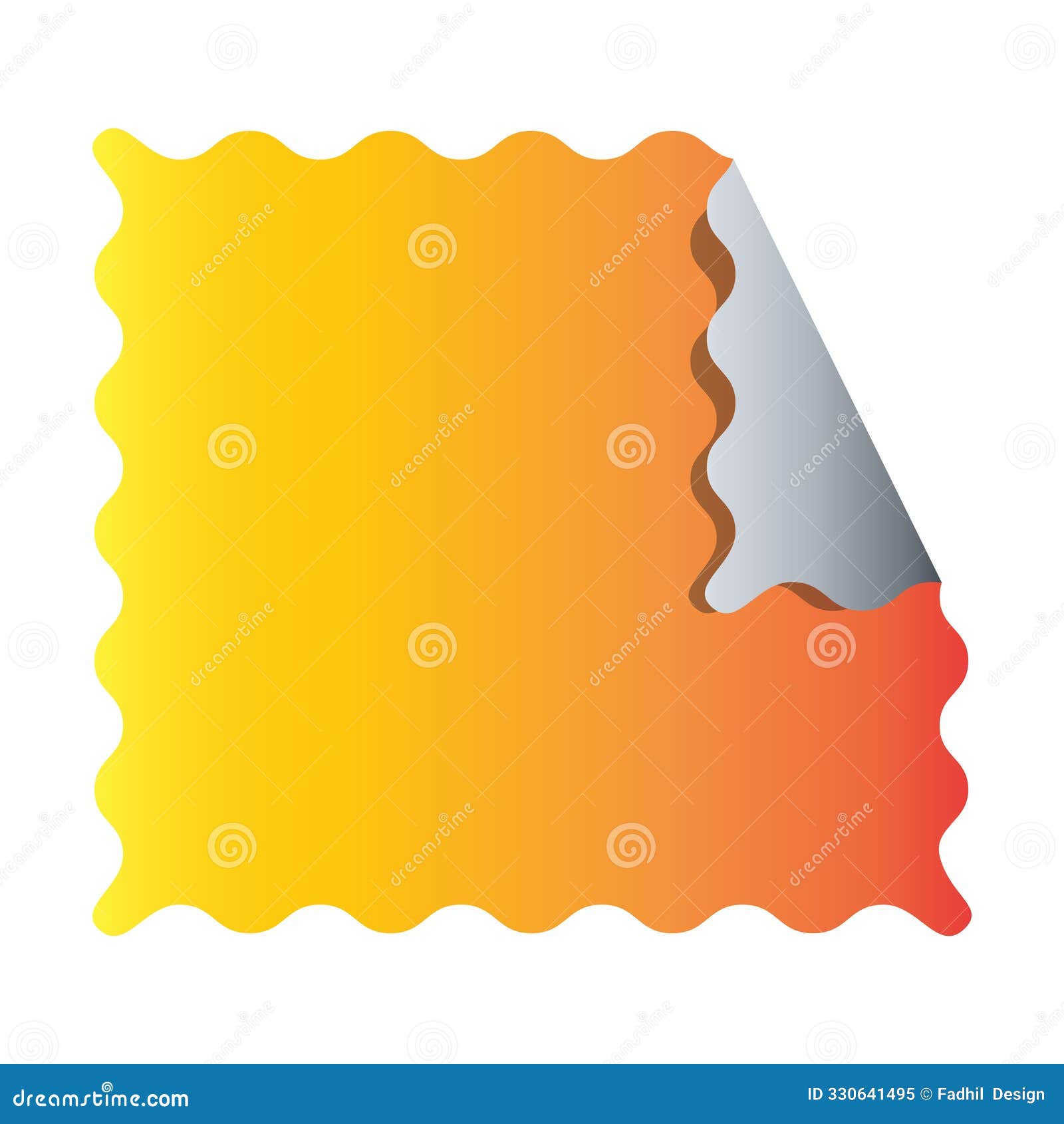 Colorful Peeling Label Sticker Illustration. Realistic Label Sticker ...