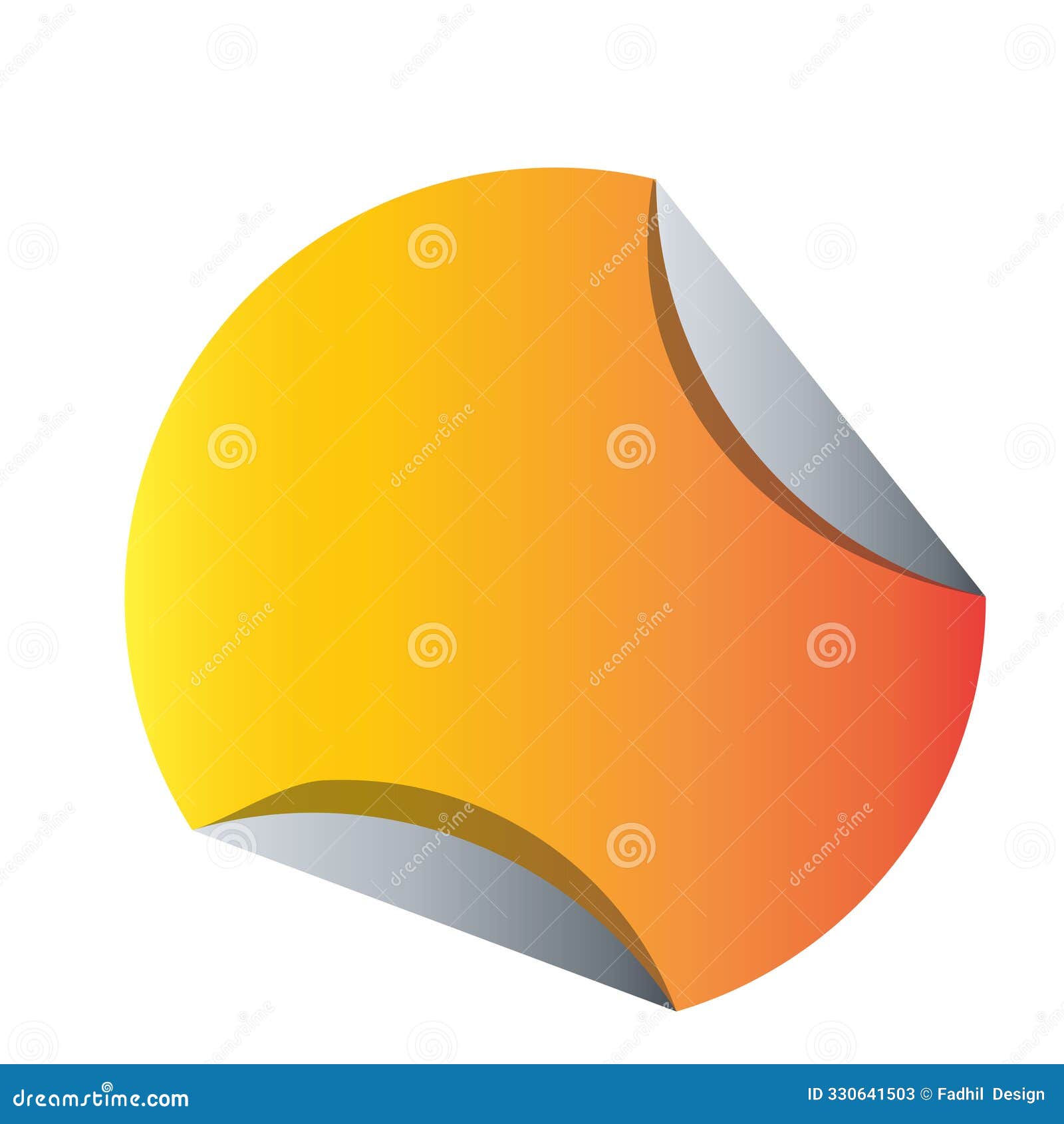 Colorful Peeling Label Sticker Illustration. Realistic Label Sticker ...