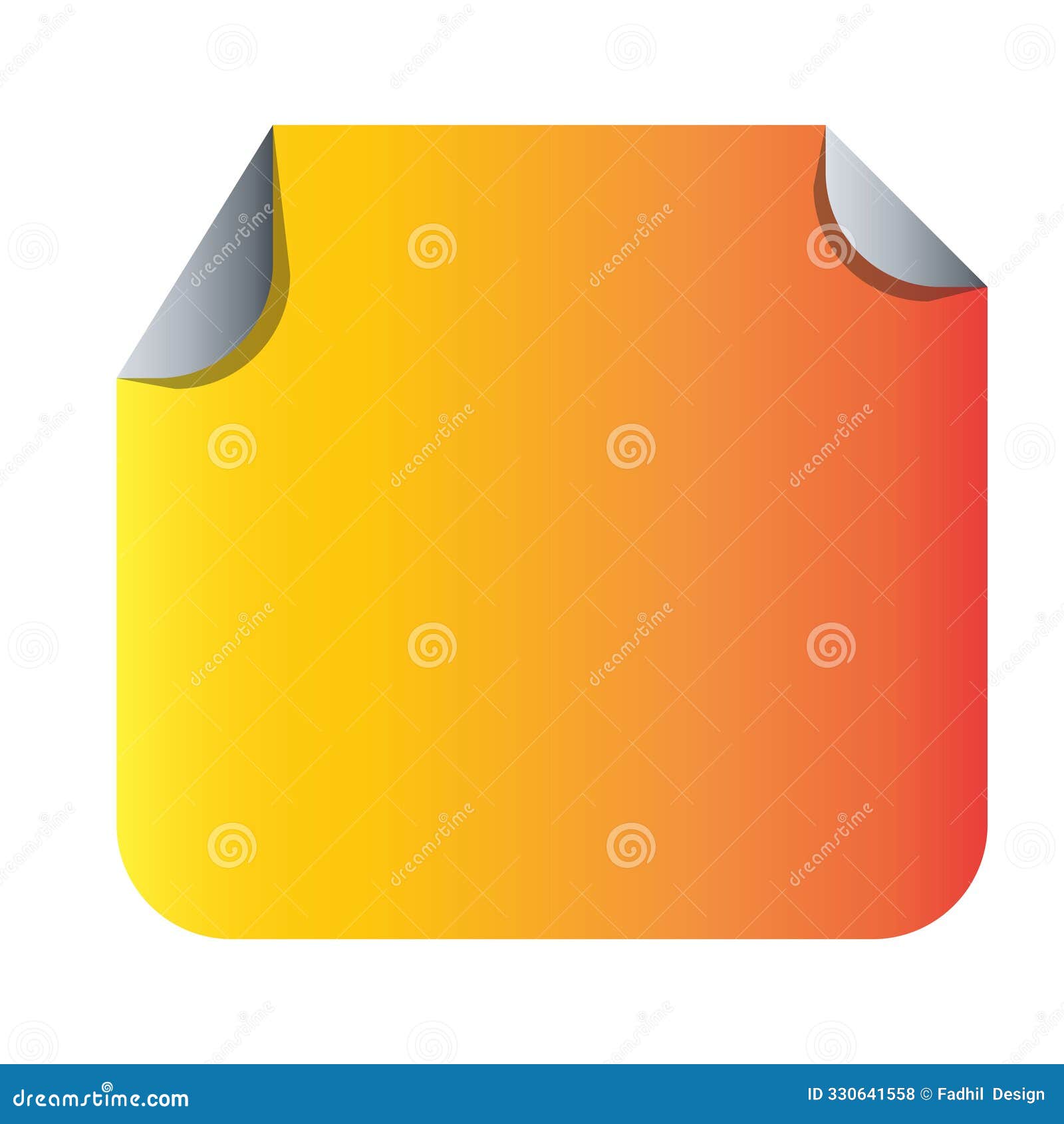 Colorful Peeling Label Sticker Illustration. Realistic Label Sticker ...