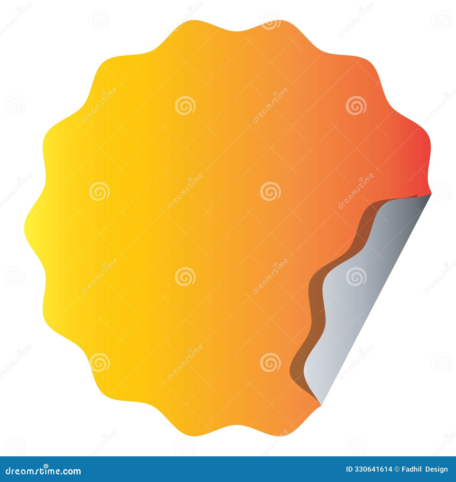 Colorful Peeling Label Sticker Illustration. Realistic Label Sticker ...